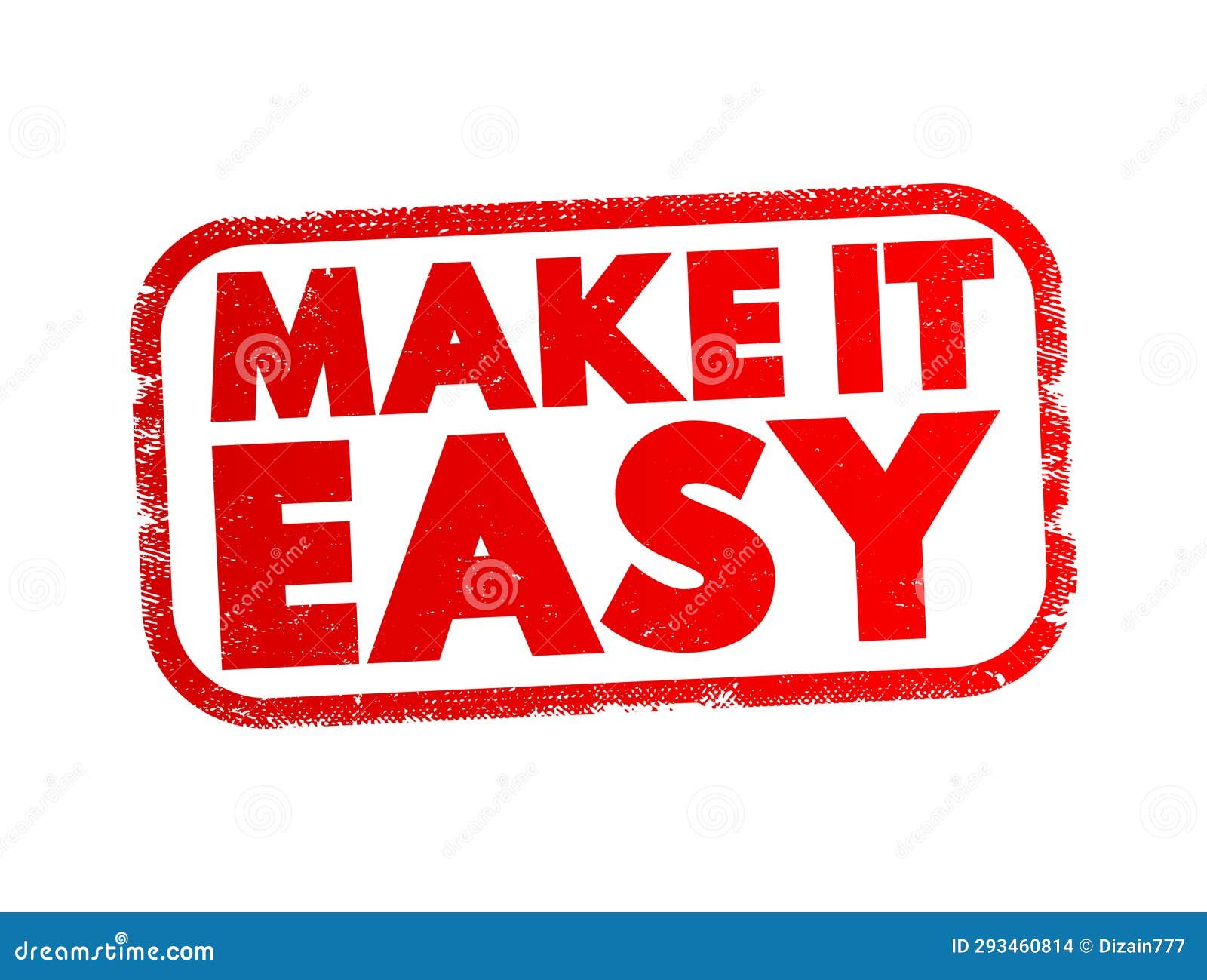 Make it Easy Text Stamp, Concept Background Stock Illustration ...