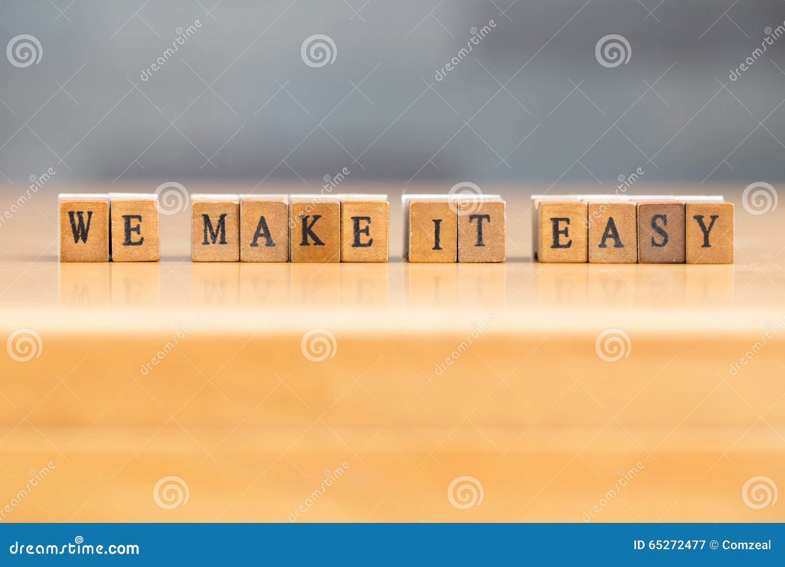 We Make it Easy. Word Written on Wood Block Stock Image - Image of ...