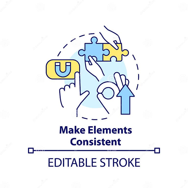 Make Elements Consistent Concept Icon Stock Vector - Illustration of ...