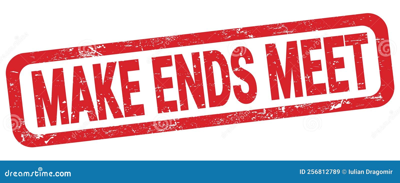 MAKE ENDS MEET Text Written on Red Rectangle Stamp Stock Illustration ...