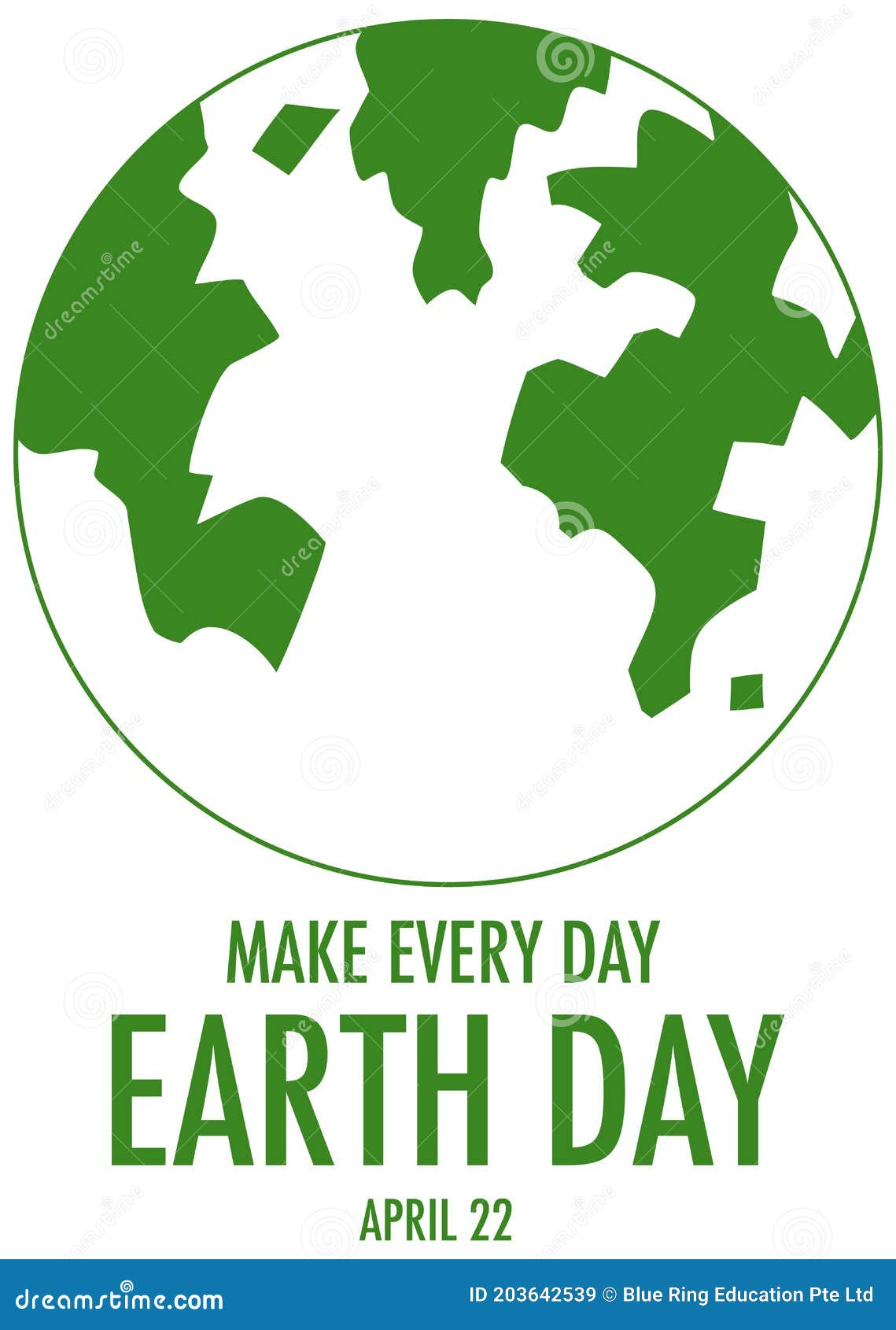 Make every day earth day stock vector. Illustration of icon - 203642539