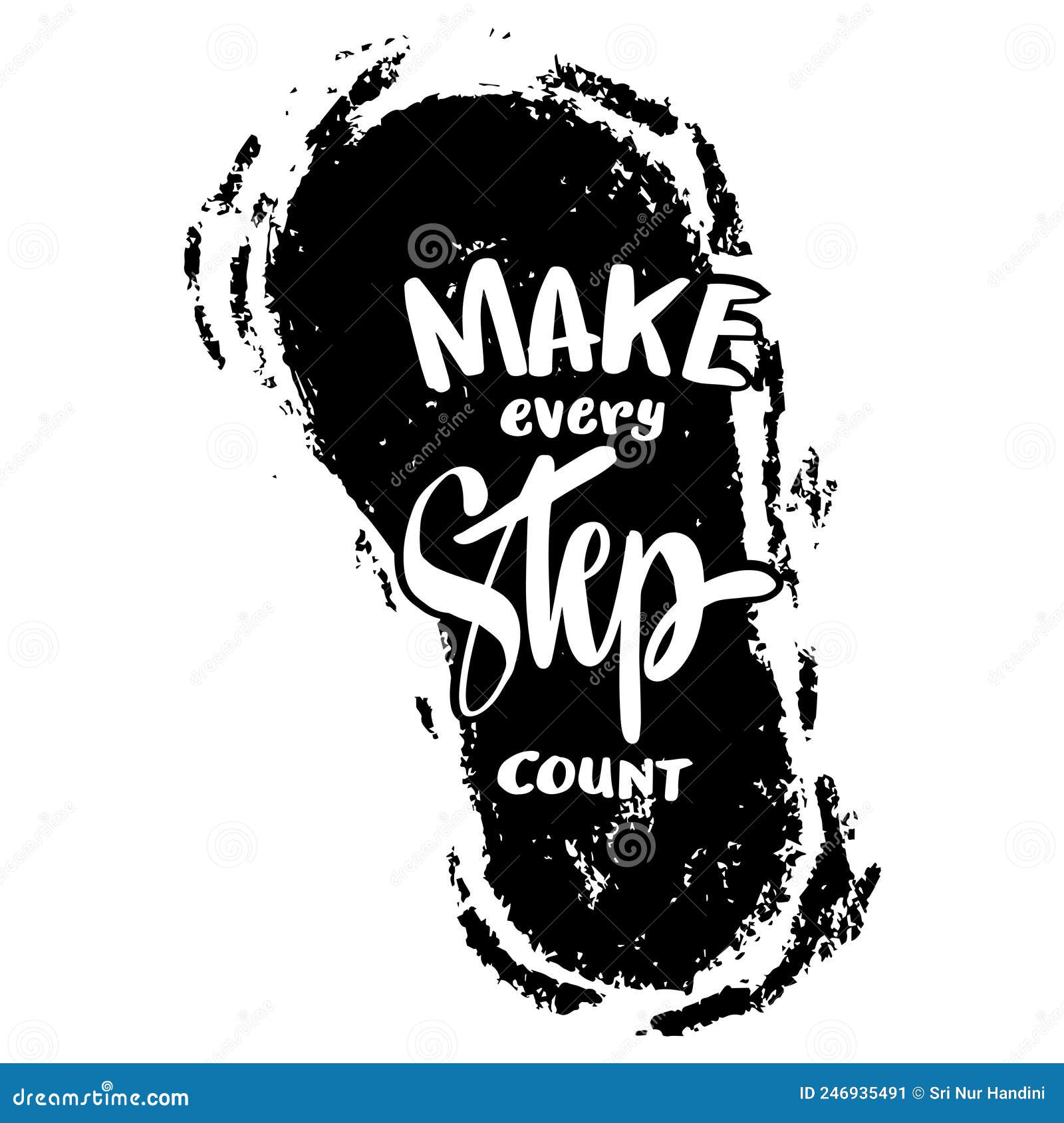 Make Every Step Count. Poster Quotes. Stock Vector - Illustration of ...