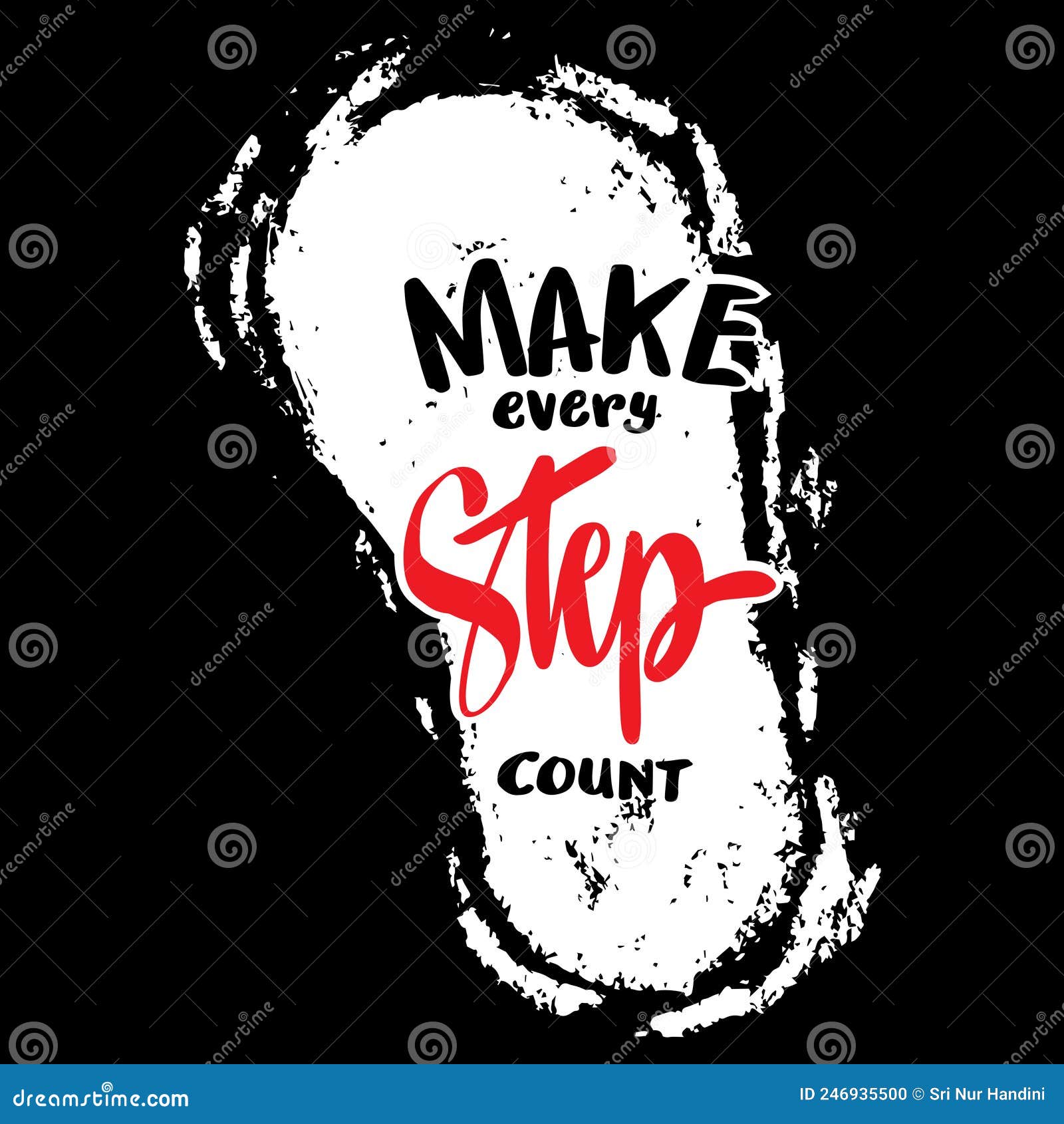 Make Every Step Count. Poster Quotes. Stock Vector - Illustration of ...