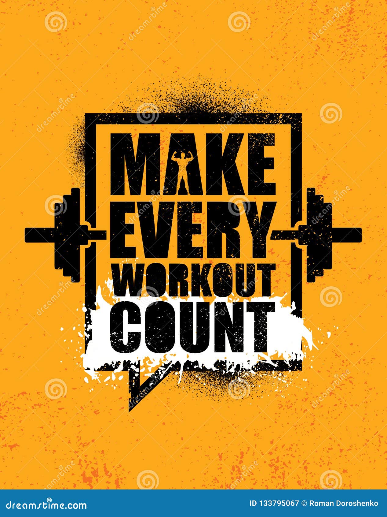 Make Every Workout Count. Inspiring Creative Motivation Quote Poster ...
