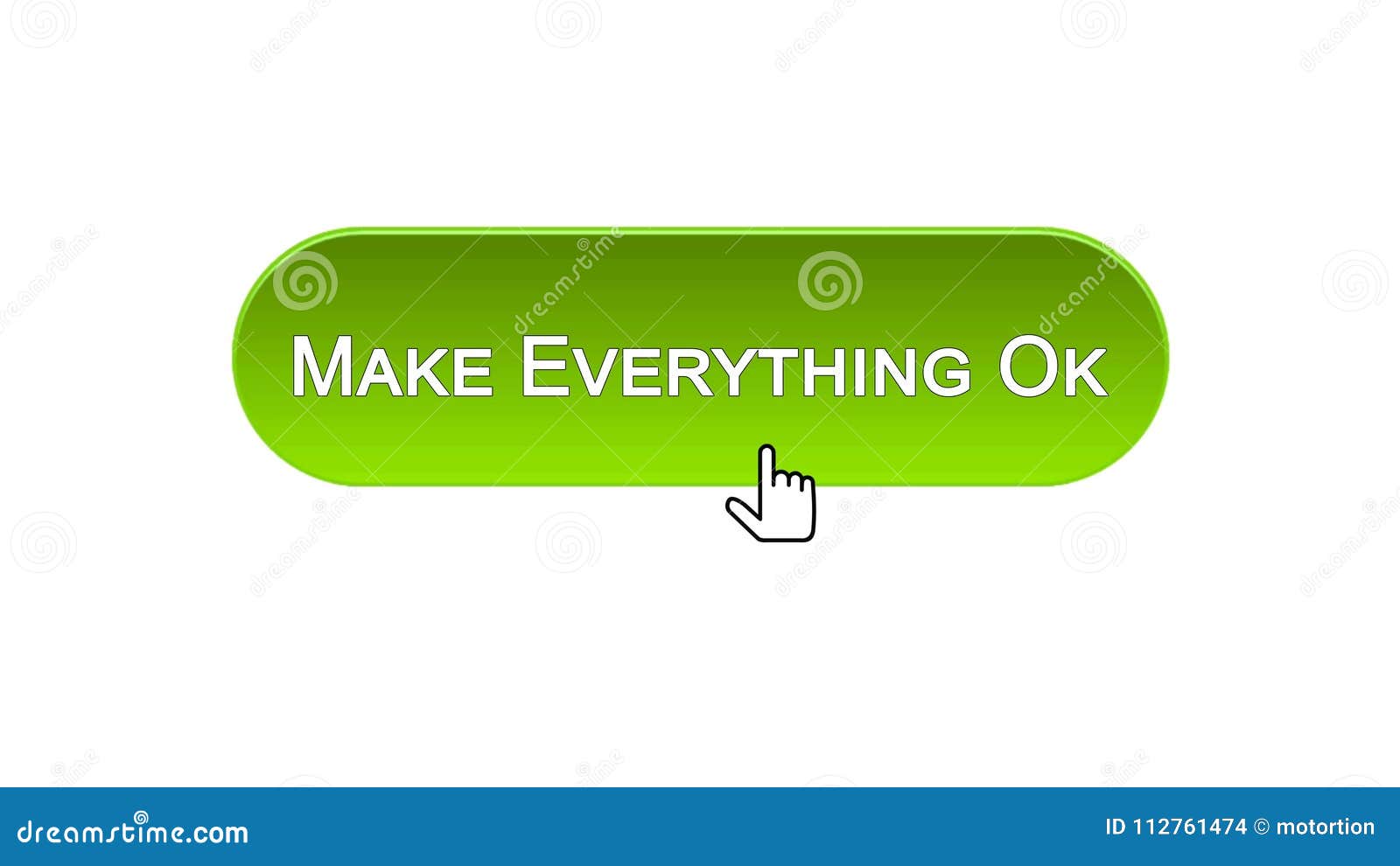 Make Everything Ok Web Interface Button Clicked with Mouse Cursor ...