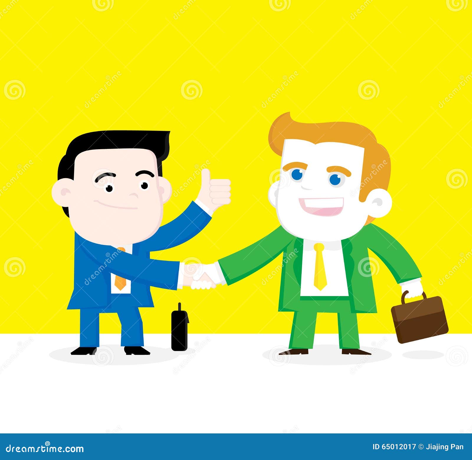 Make a good deal. stock illustration. Illustration of adult - 65012017
