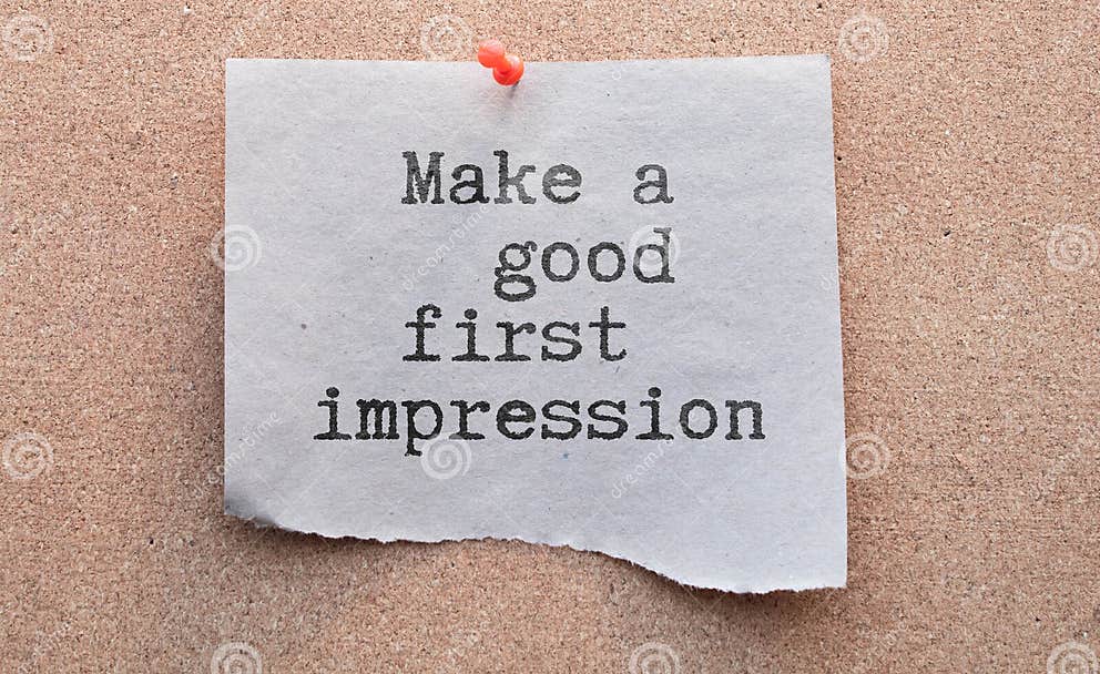 Make a Good First Impression Stock Photo - Image of start, interview ...