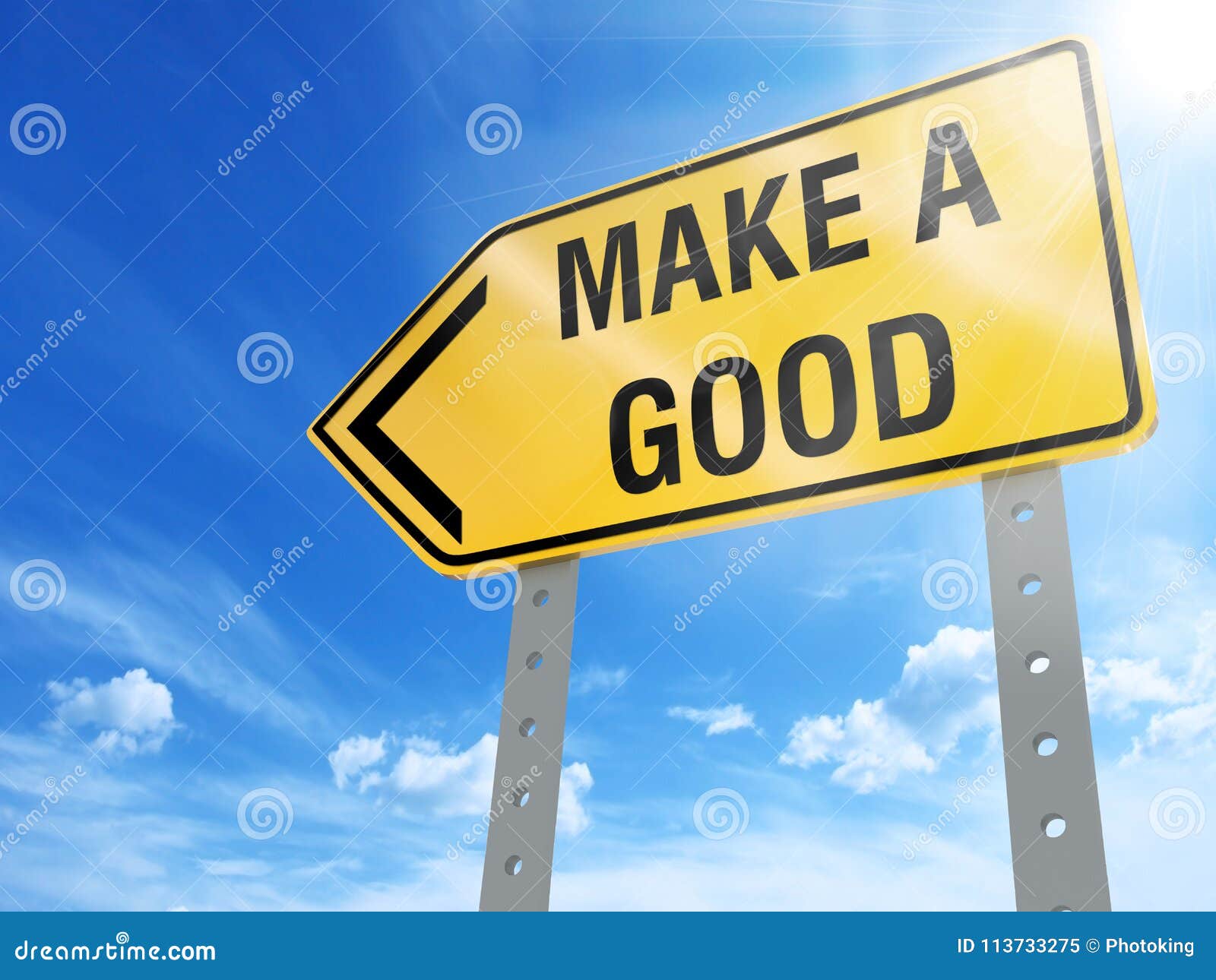 Make a good sign stock illustration. Illustration of card - 113733275