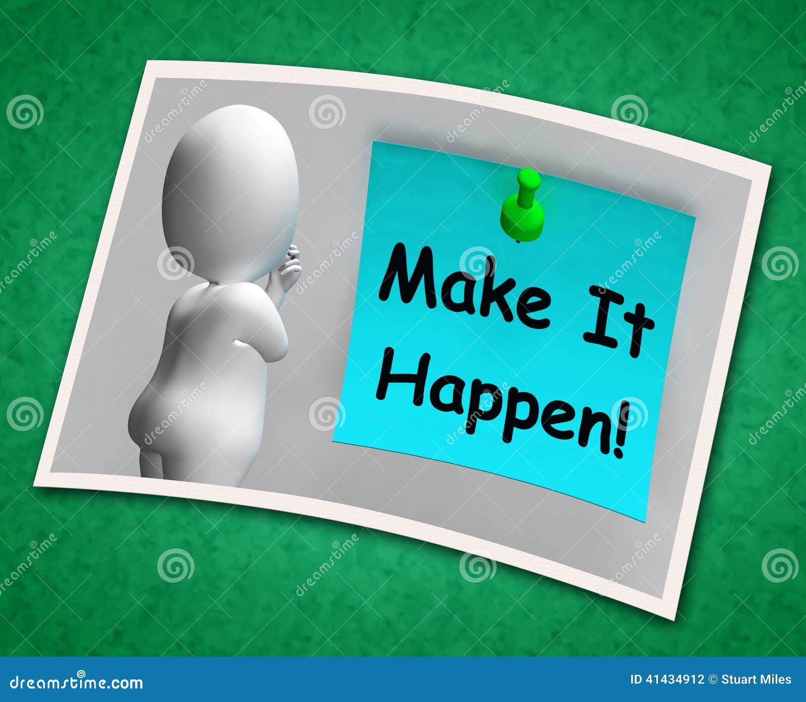 Make it Happen Photo Means Take Action Stock Illustration ...