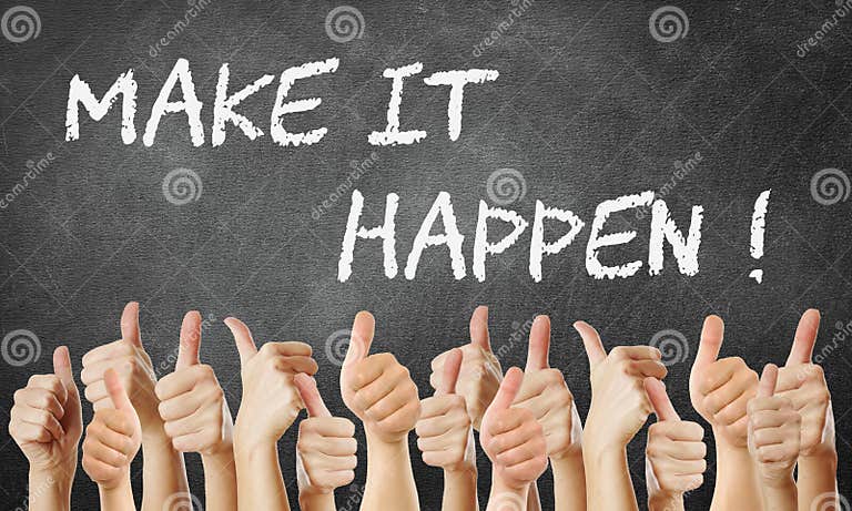 Make it happen stock image. Image of community, determination - 42232577