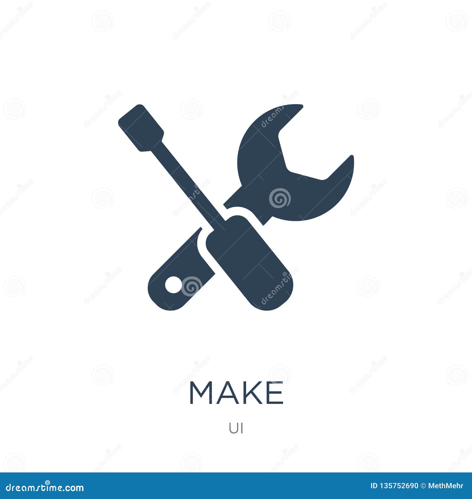 Make Icon in Trendy Design Style. Make Icon Isolated on White ...