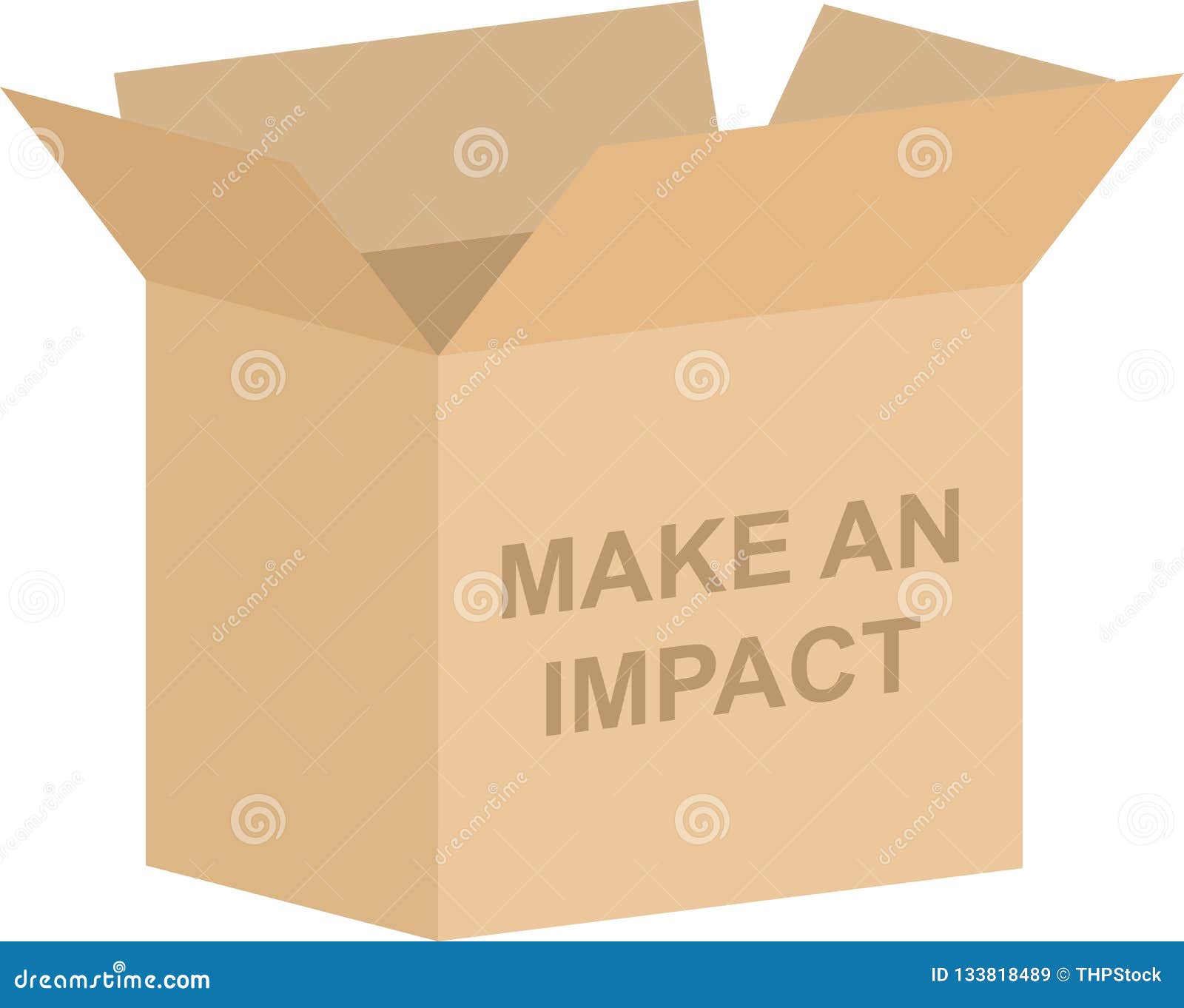 Make An Impact 3D Words Breaking Glass Important Difference Royalty ...