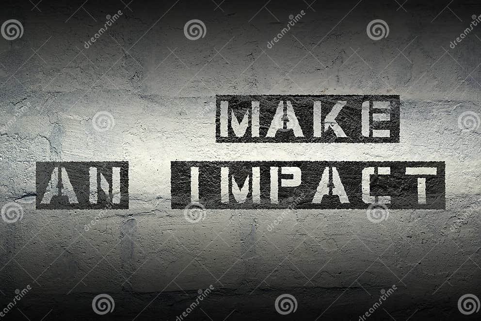 Make an impact gr stock photo. Image of claim, black - 87375472