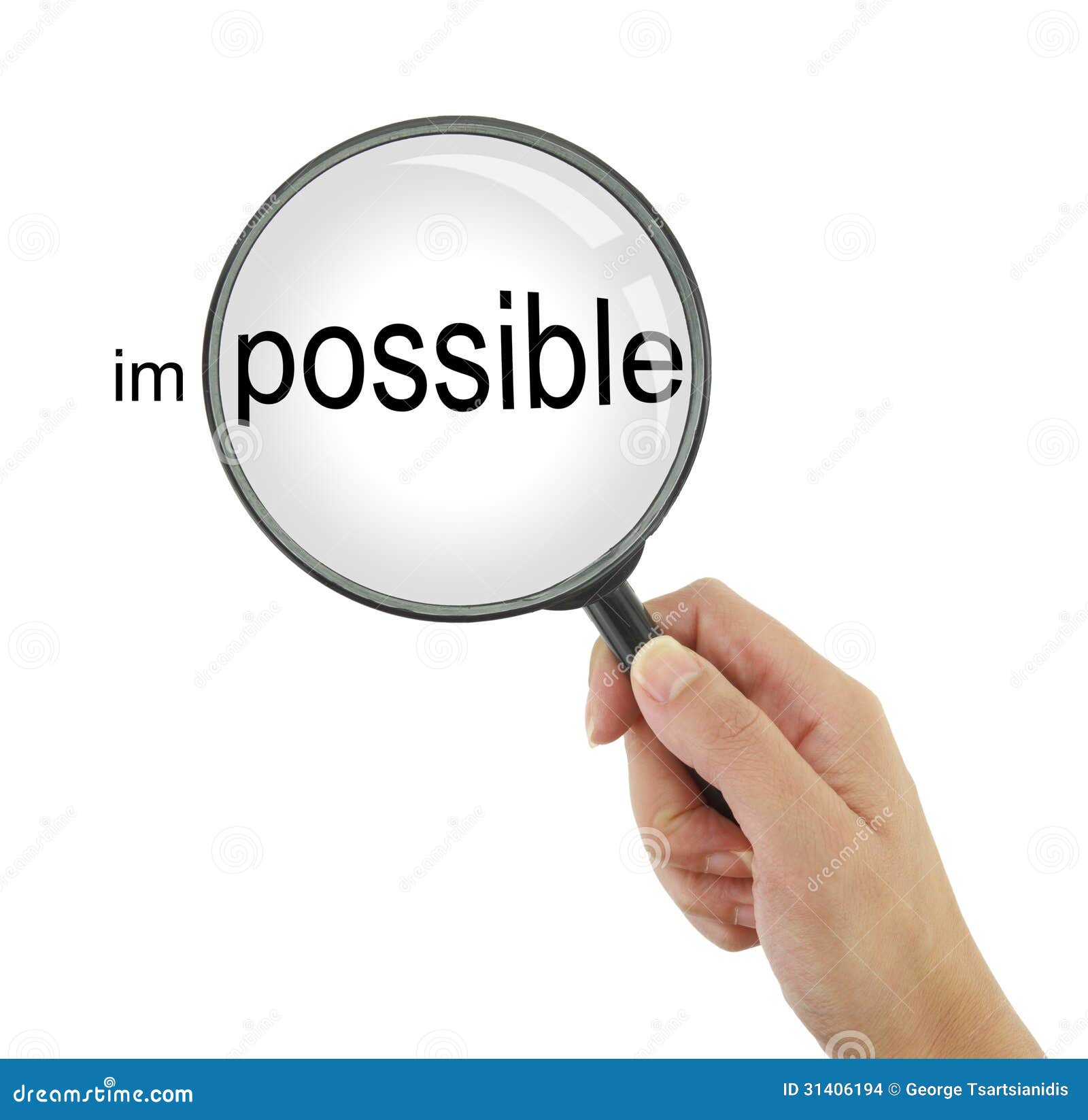 Make the Impossible Possible! Stock Photo - Image of glass, positive ...