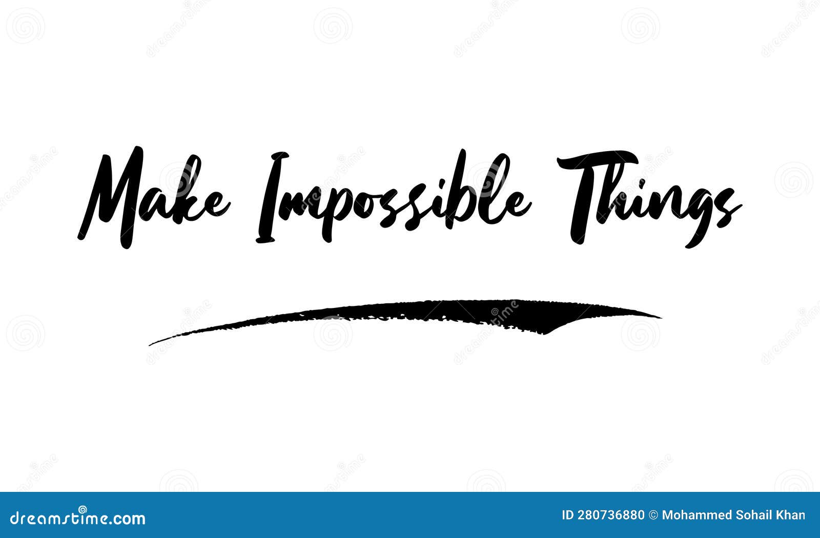 Make Impossible Things Bold Text Typography Lettering Vector Design ...