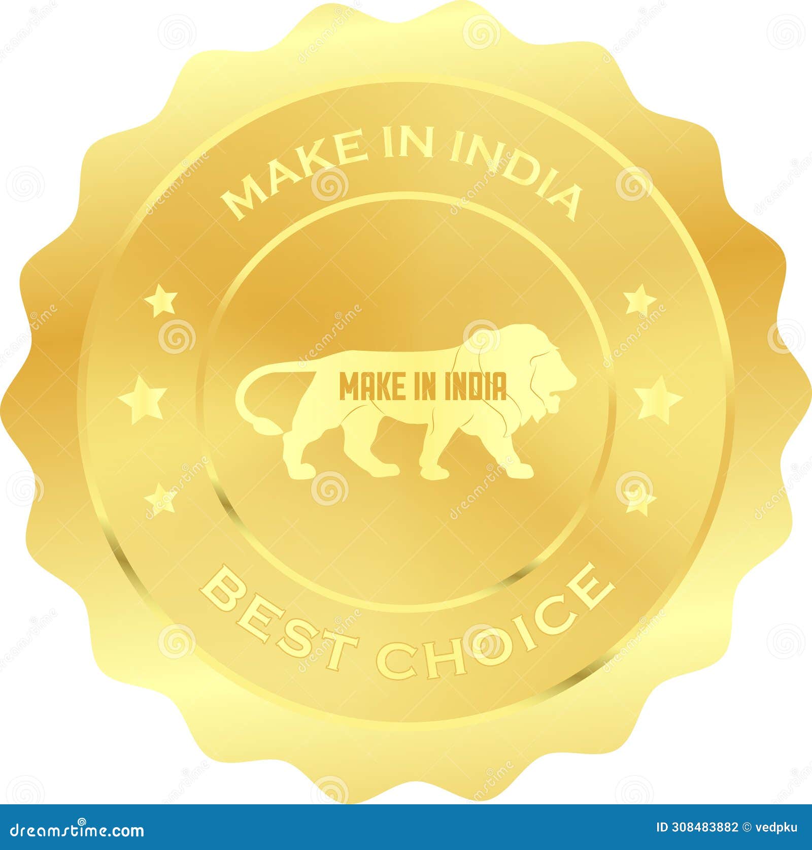 Make in India Golden Best Choice , Make in India, Best Choice, Make in ...