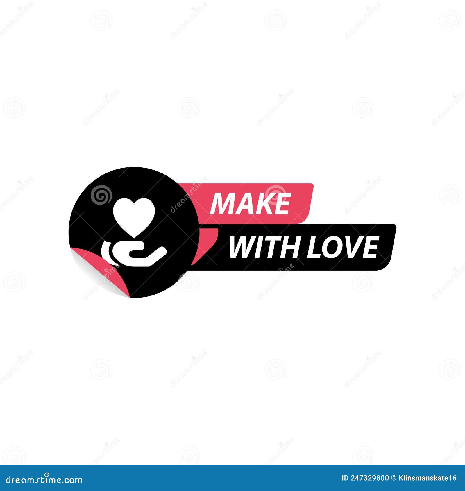 Make with Love Badge and Sticker Design Template Stock Vector ...