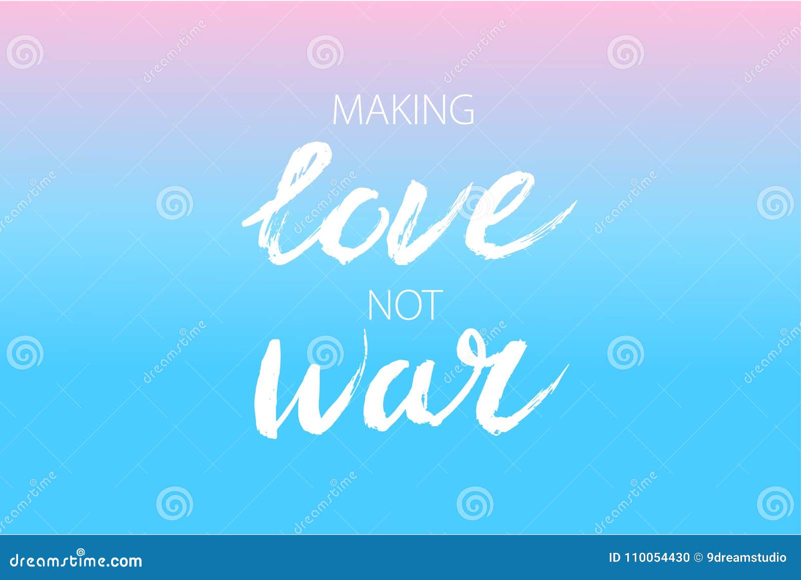 Make Love Not War Lettering - Calligraphy Postcard or Poster Graphic ...