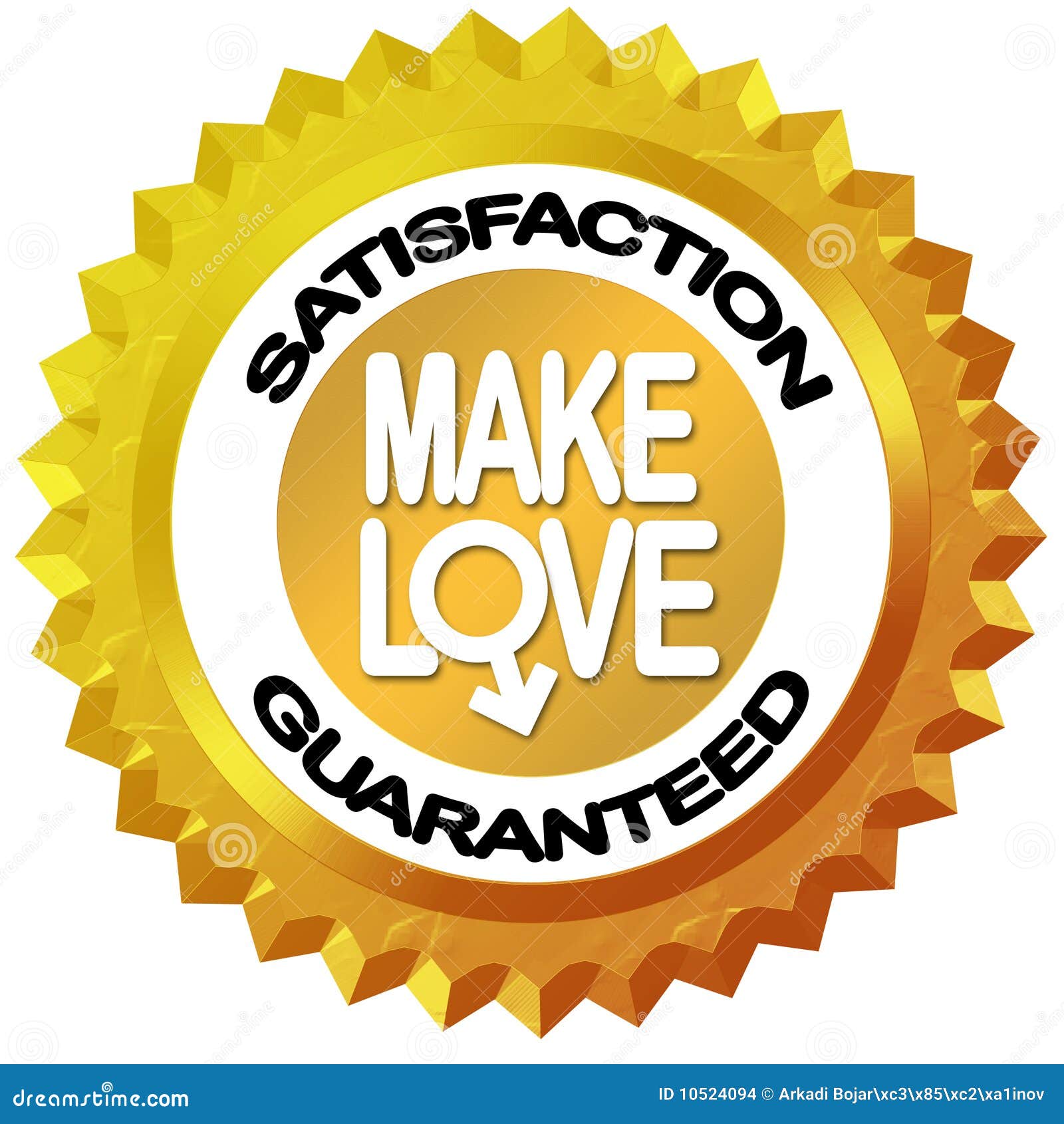Make Love Valentine Day Label Stock Illustration - Illustration of ...