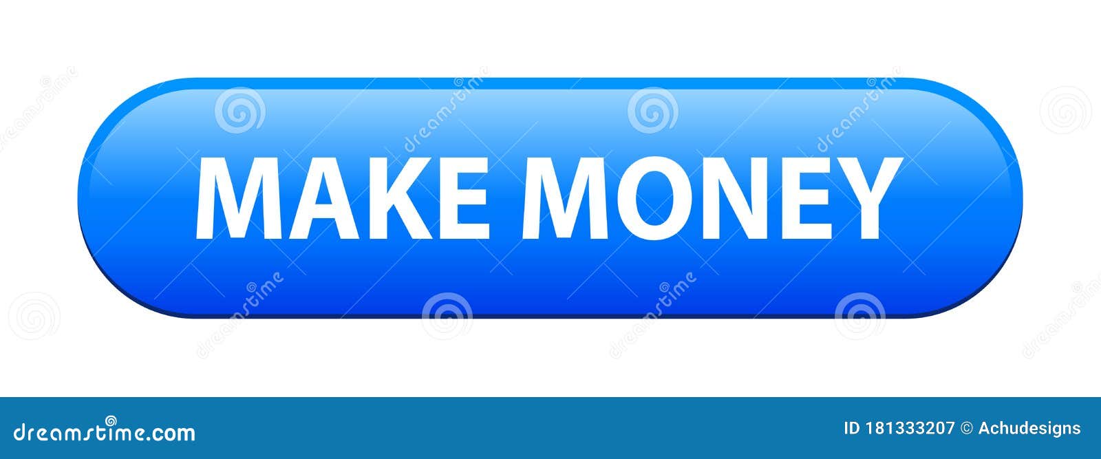 Make money button stock vector. Illustration of contact - 181333207