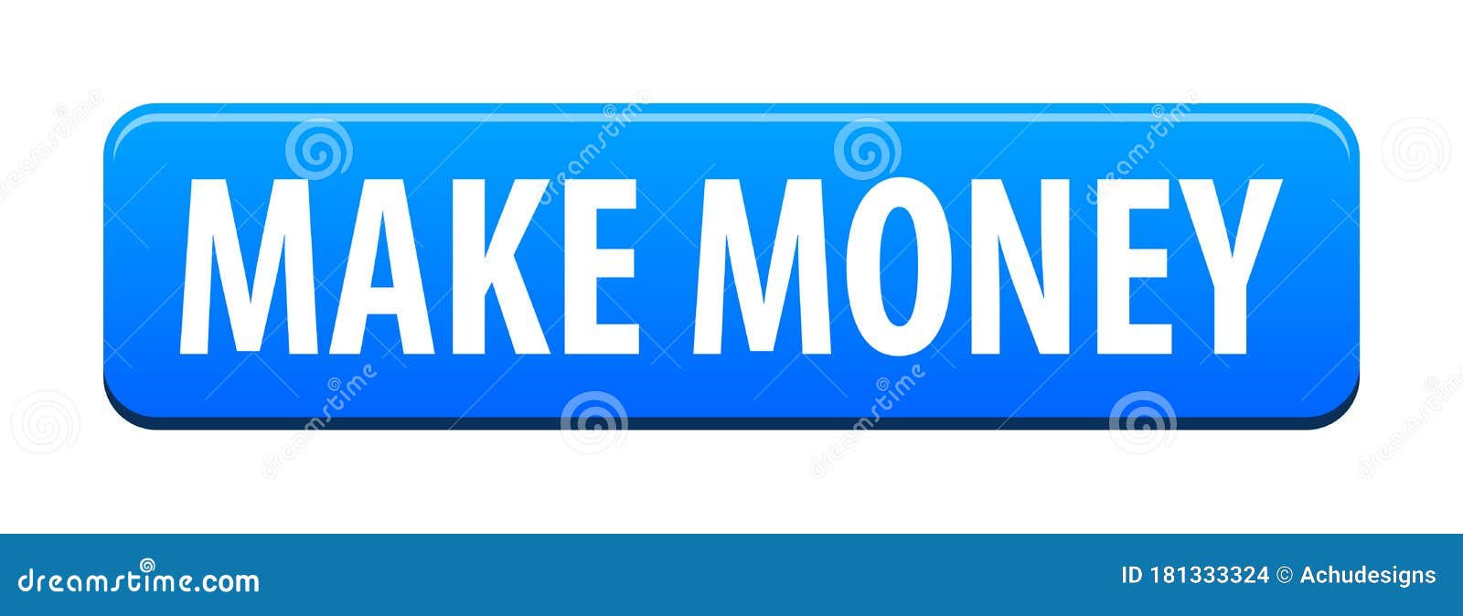 Make money button stock vector. Illustration of commercial - 181333324