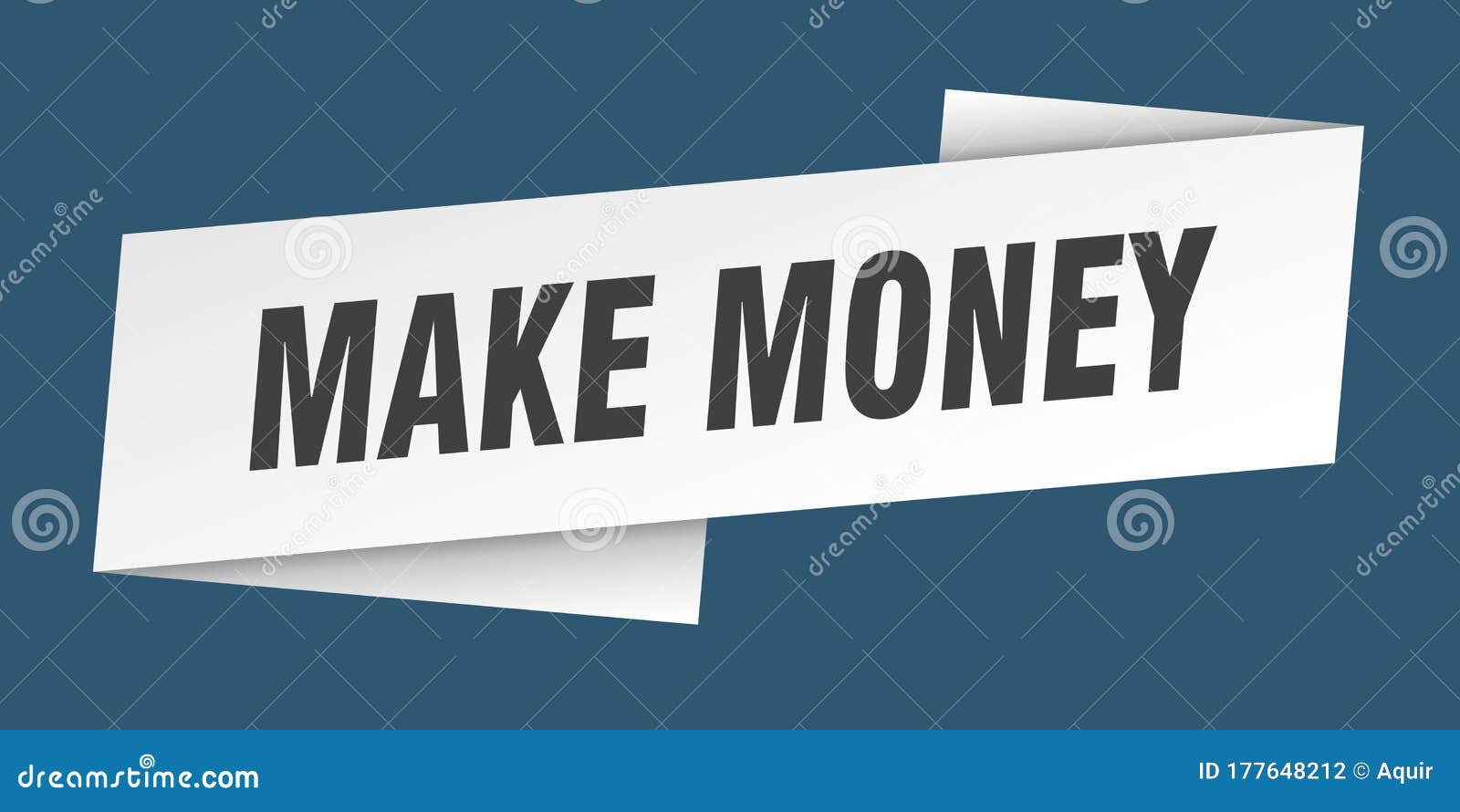 Make Money Banner Template. Make Money Ribbon Label Stock Vector ...