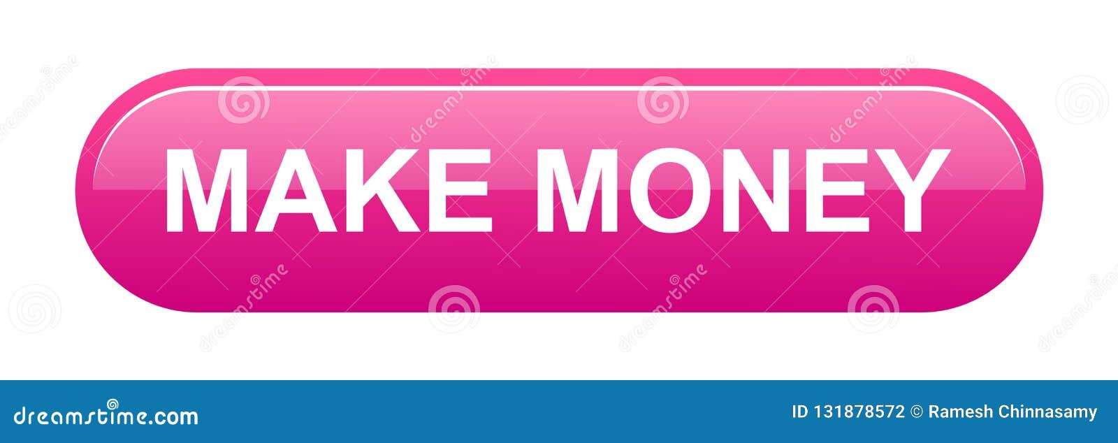 Make money button stock vector. Illustration of financial - 131878572