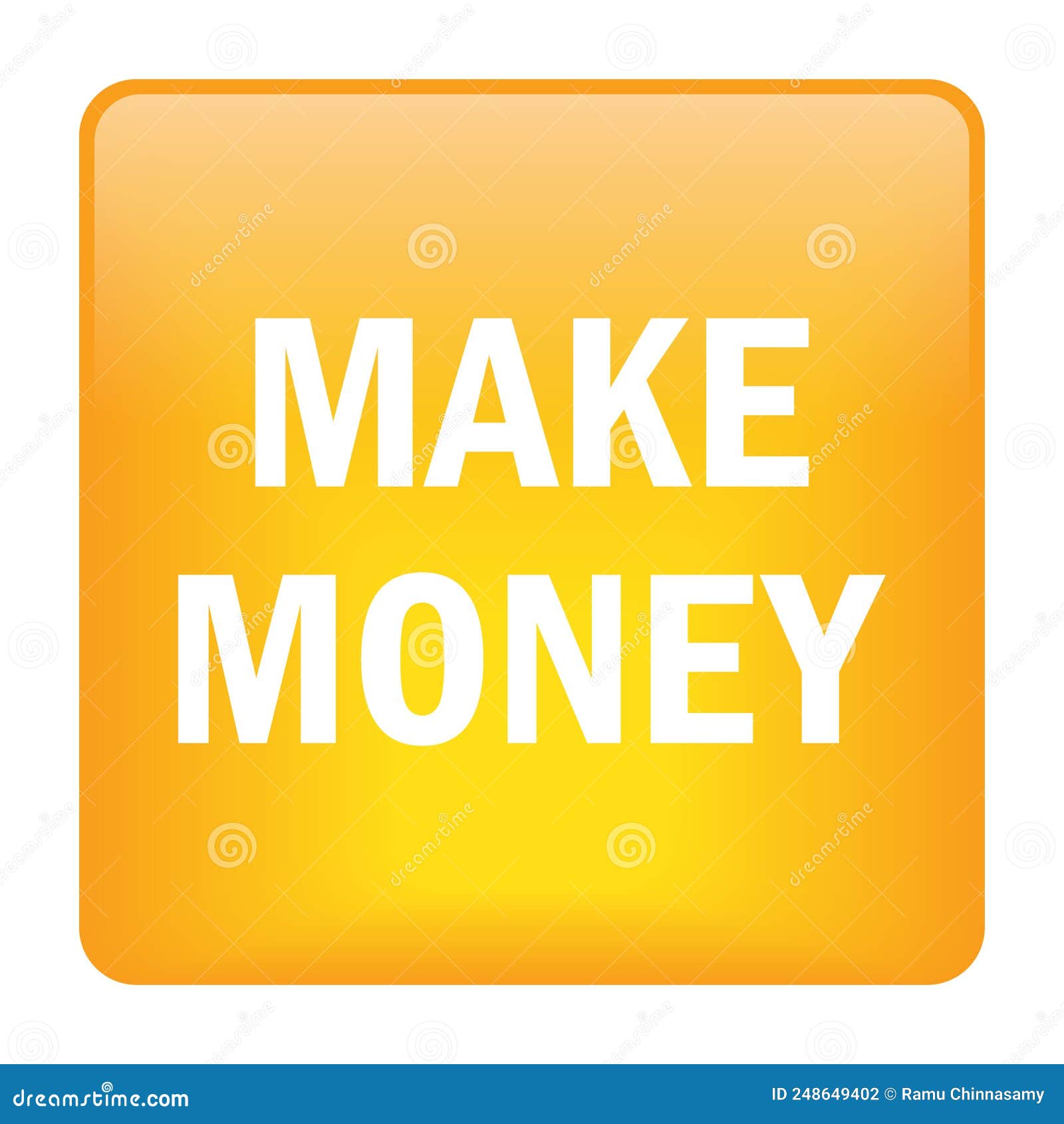 Make money button on white stock illustration. Illustration of earn ...