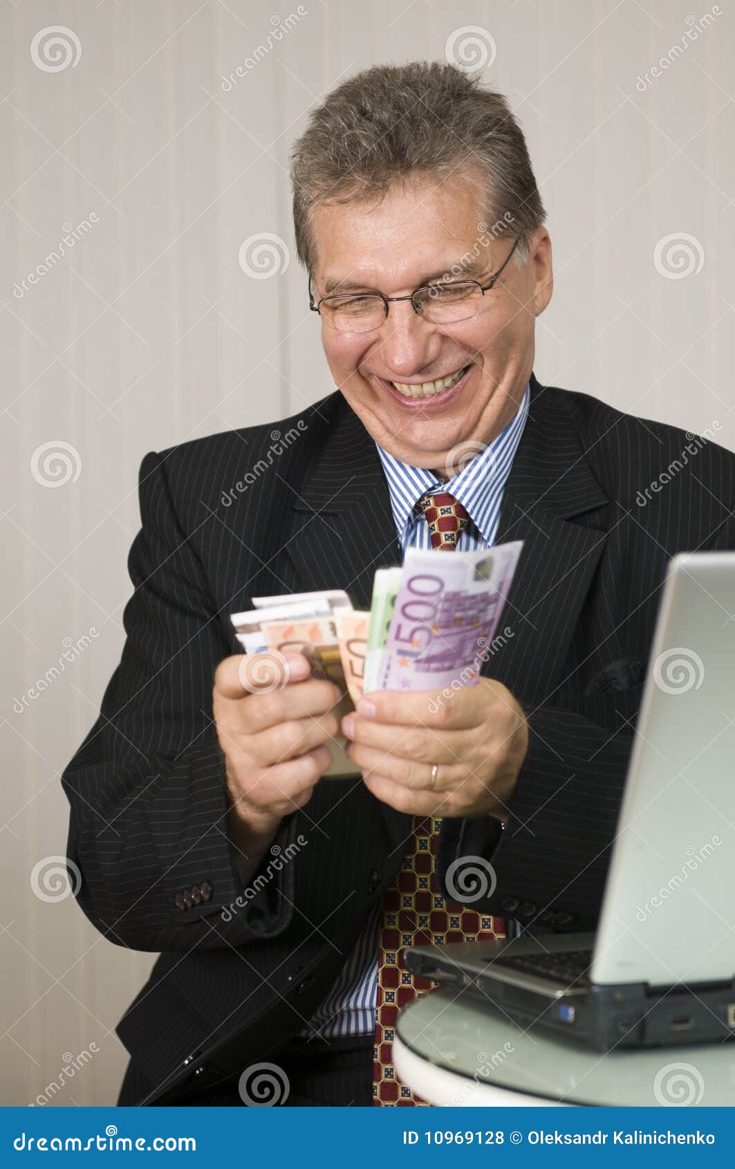 Make money with computer ! stock photo. Image of laptop - 10969128