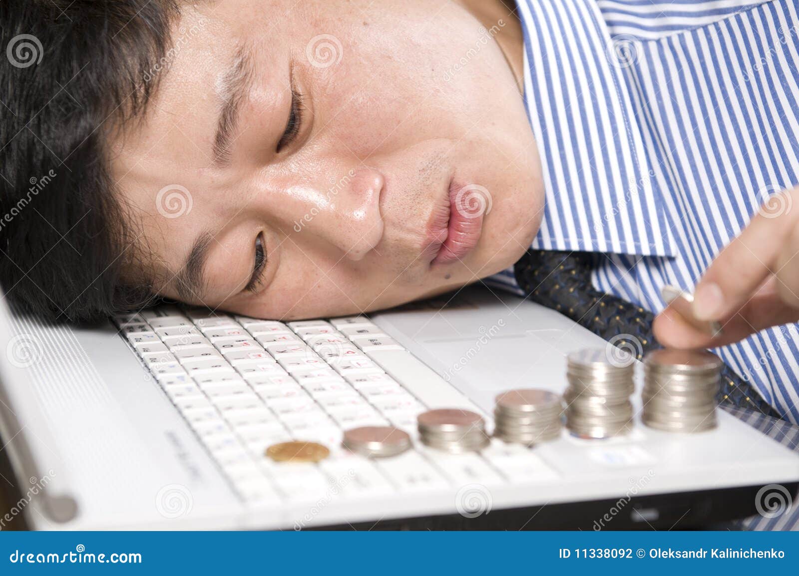 Make money with computer ! stock photo. Image of office - 11338092