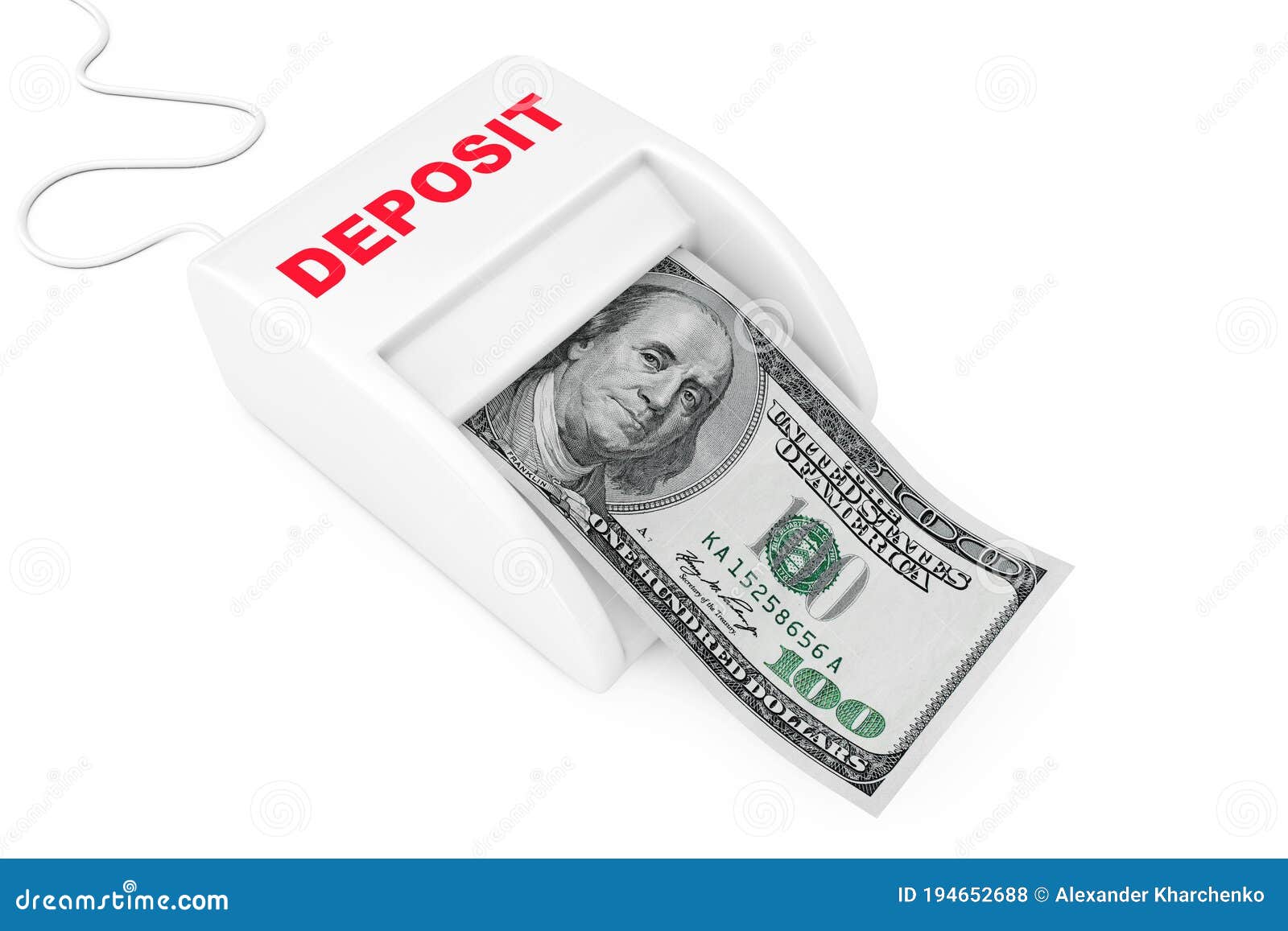 Make Money with Deposit Concept. Money Maker Deposit Machine with ...