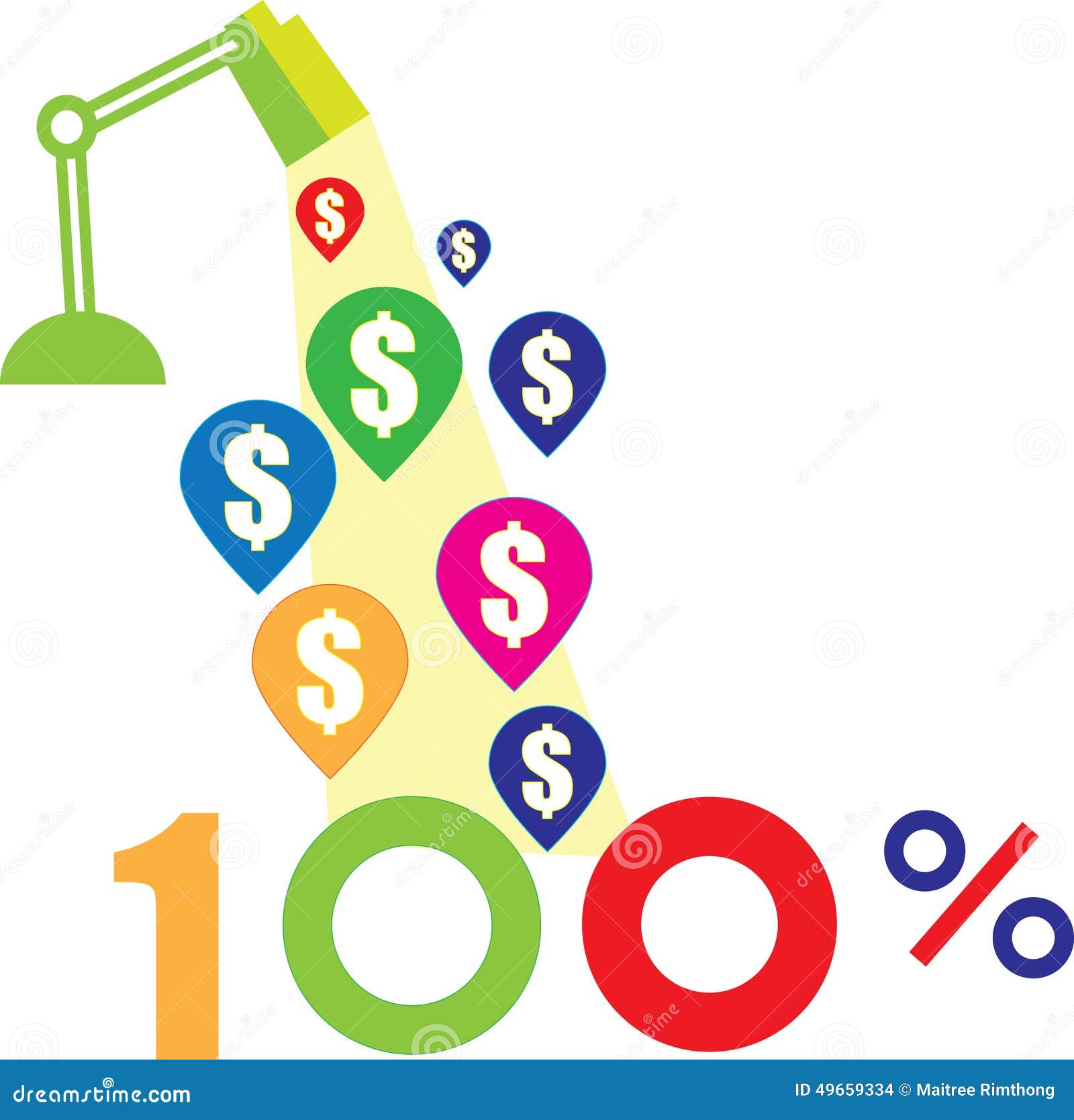 Make money for design stock illustration. Illustration of idea - 49659334