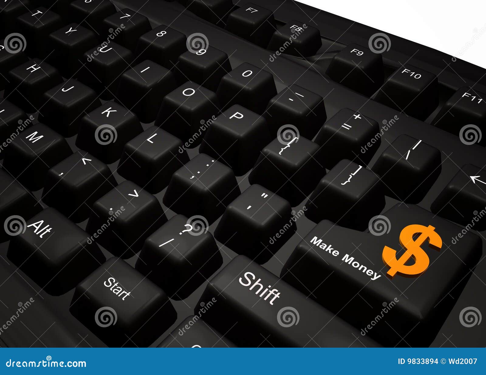 Make money keyboard symbol stock illustration. Illustration of online ...