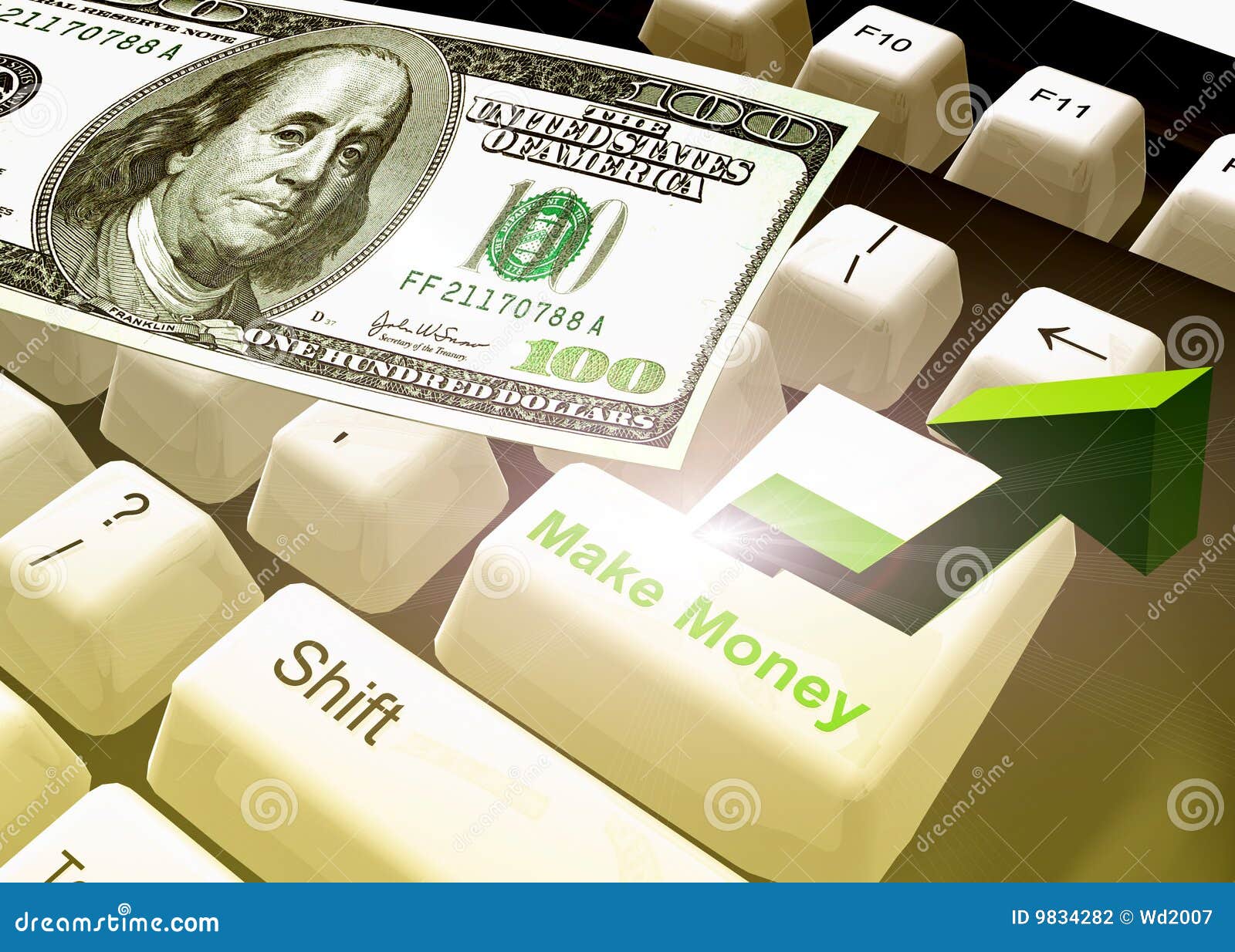 Make money keyboard symbol stock illustration. Illustration of ...