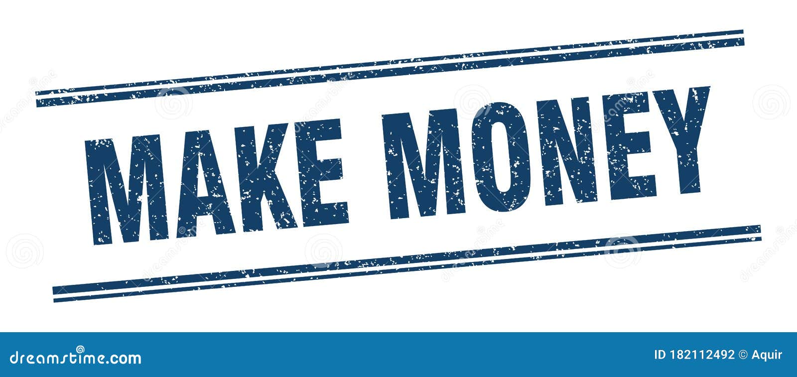 Make Money Stamp. Make Money Square Grunge Sign Stock Vector ...