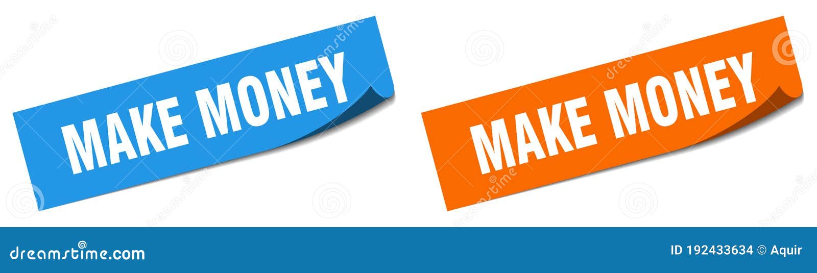 Make Money Sticker. Make Money Sign Set Stock Vector - Illustration of ...