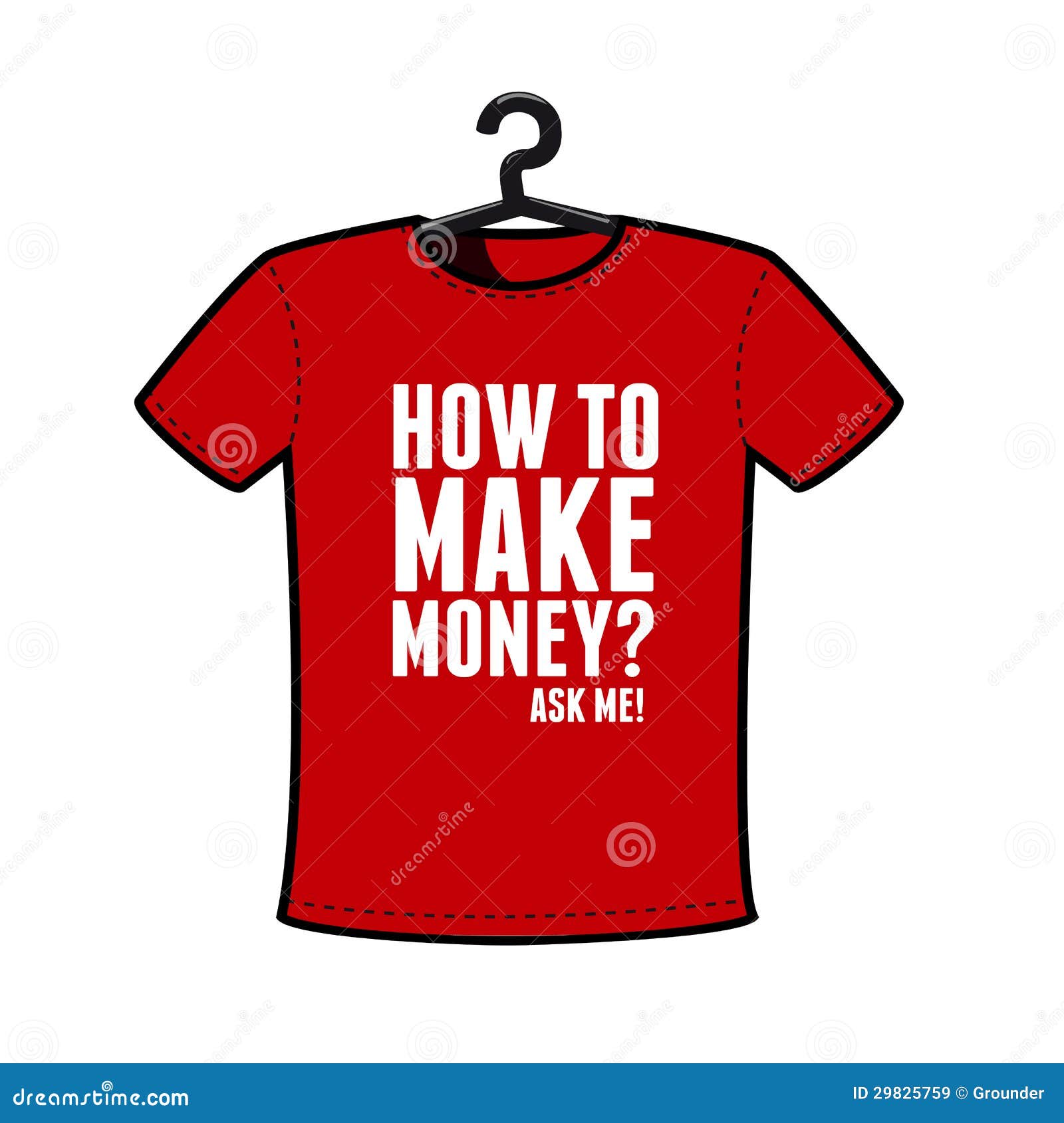 Make money t shirt stock vector. Illustration of gain - 29825759