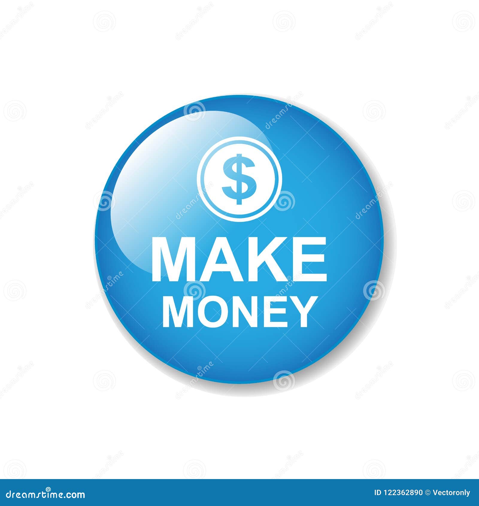 Make money web button stock illustration. Illustration of growth ...