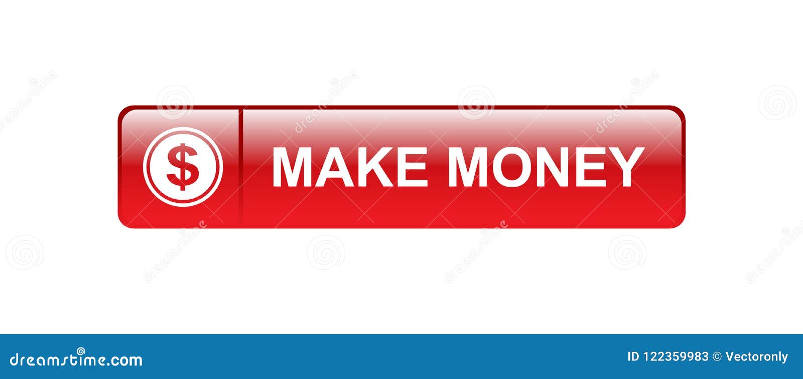 Make money web button stock illustration. Illustration of buttons ...