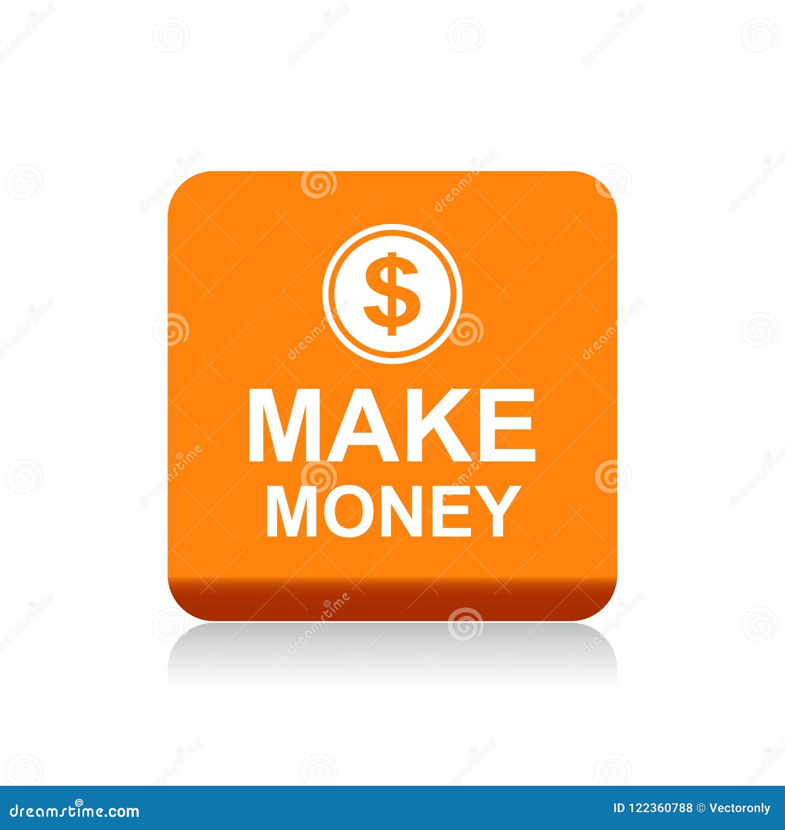Make money web button stock illustration. Illustration of dollars ...