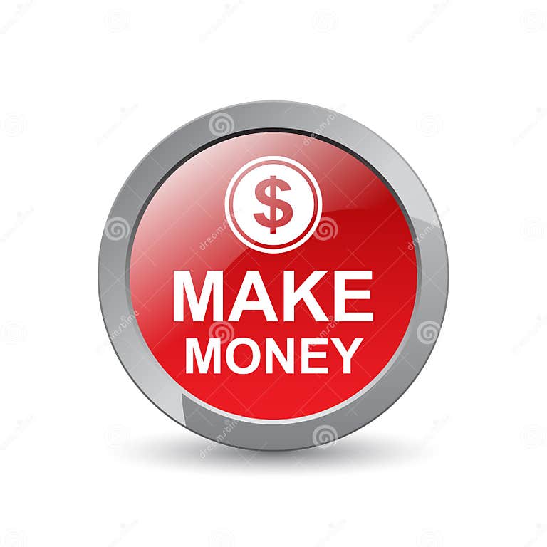 Make money web button stock illustration. Illustration of cash - 122362046