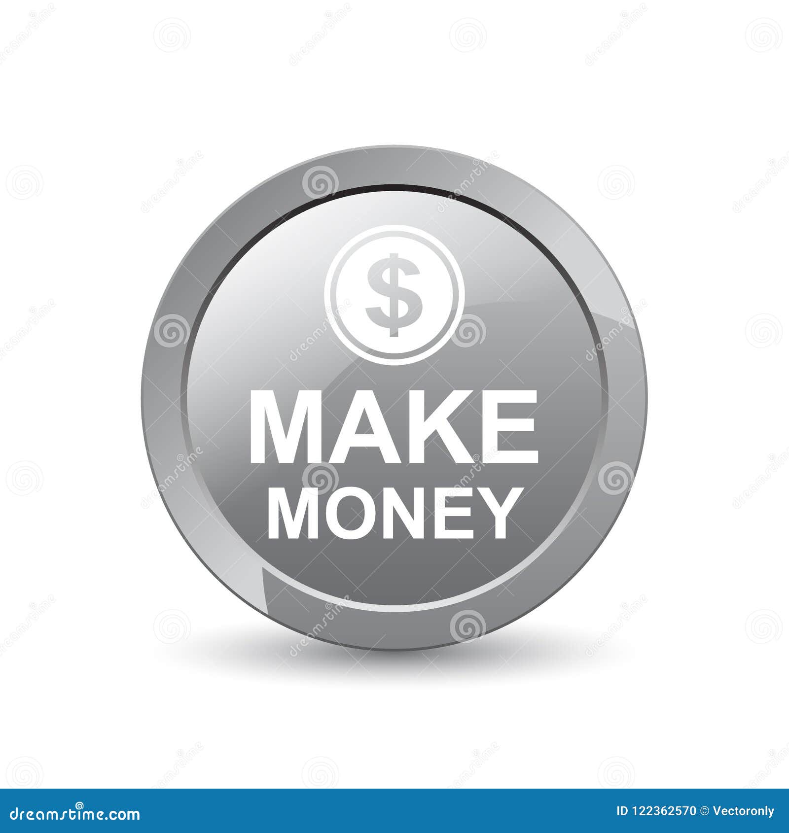 Make money web button stock illustration. Illustration of earning ...