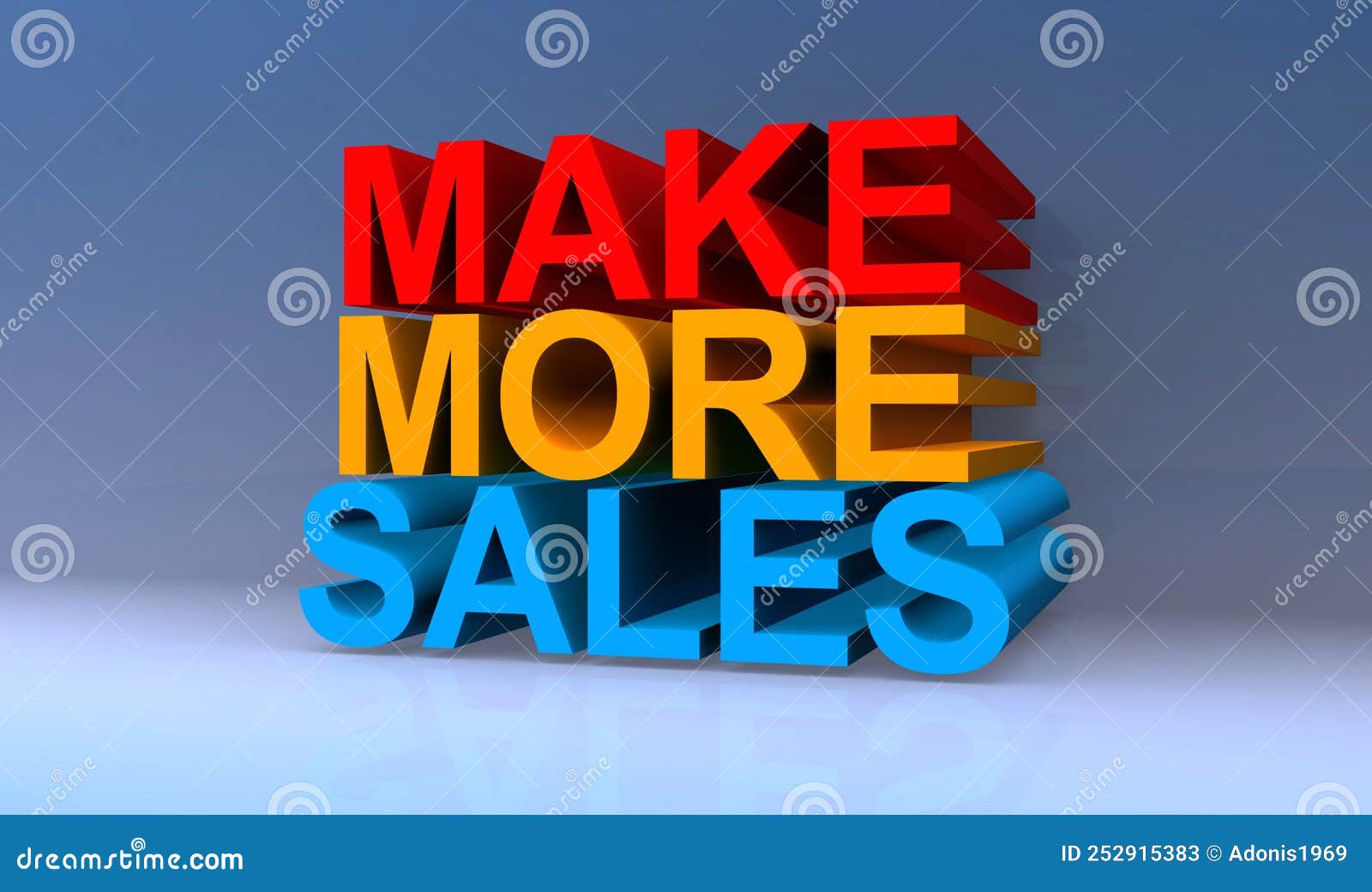 Make more sales on blue stock illustration. Illustration of black ...