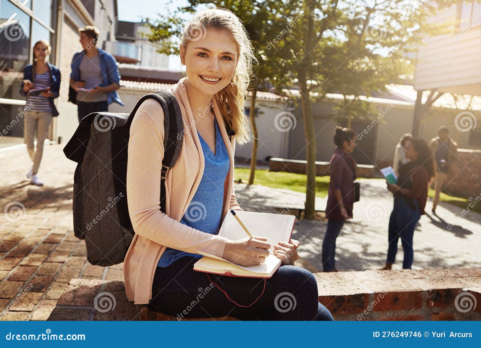 Make the Most of Your Study Time. Portrait of a Student Studying on ...