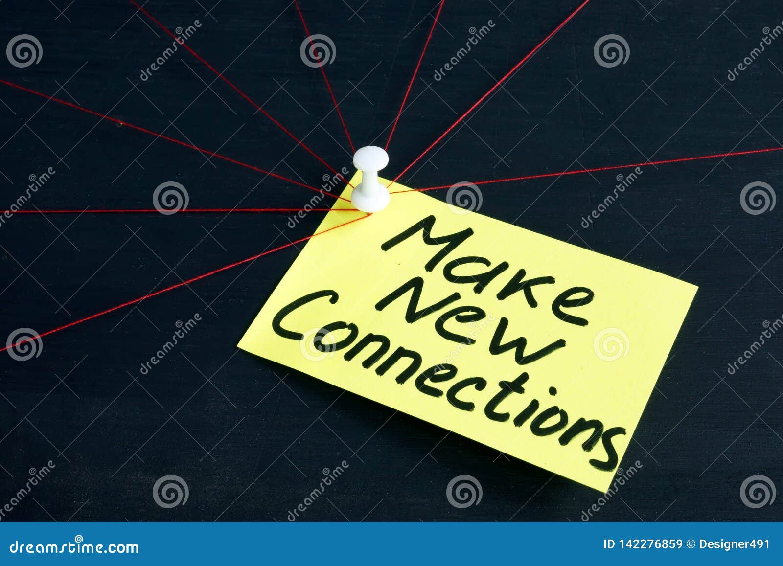 Make New Connections Written on Page. Work in Business Team Stock Image ...