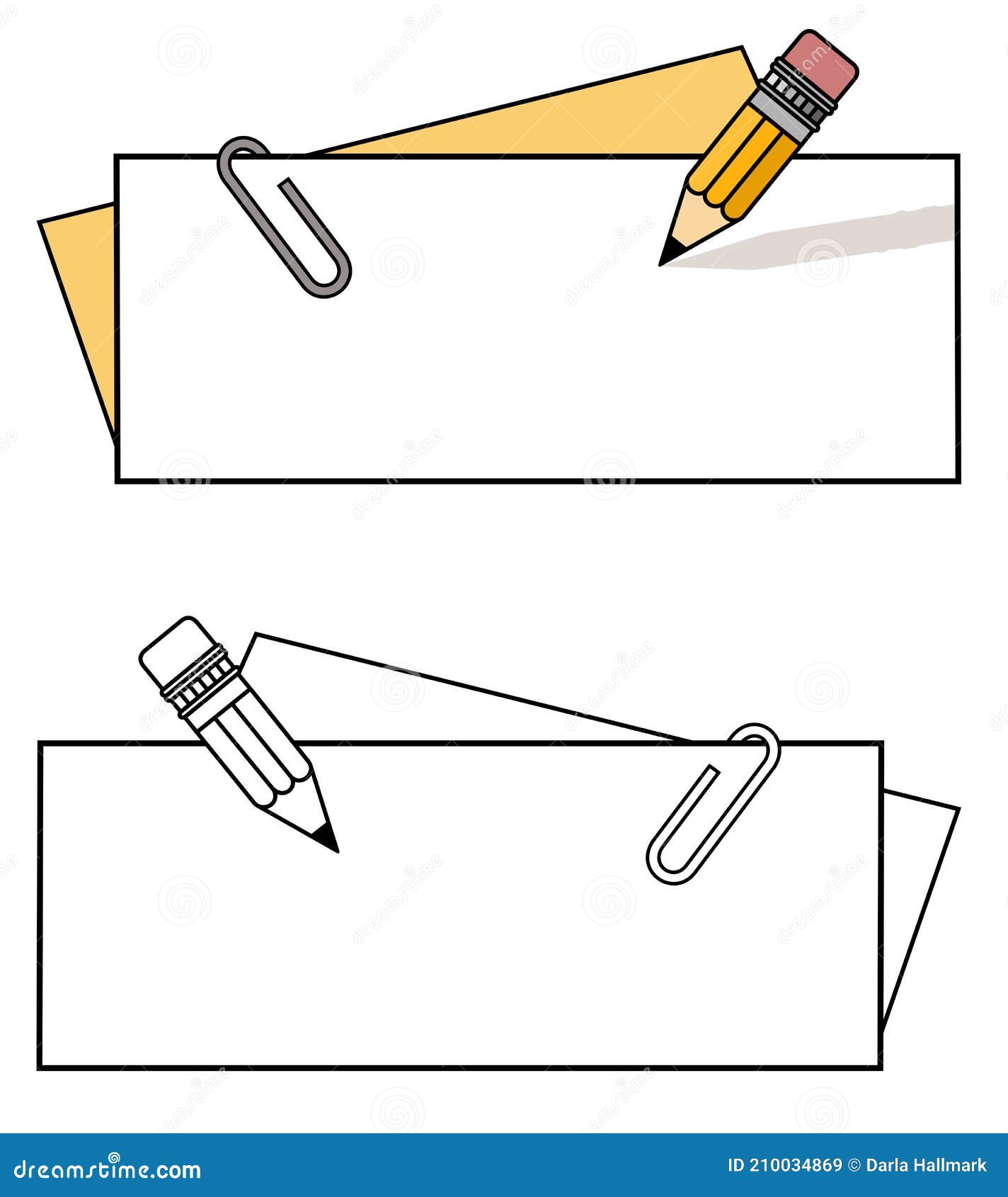Make a note frame design stock vector. Illustration of pencil - 210034869