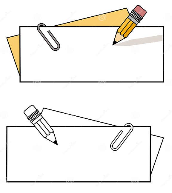 Make a note frame design stock vector. Illustration of pencil - 210034869