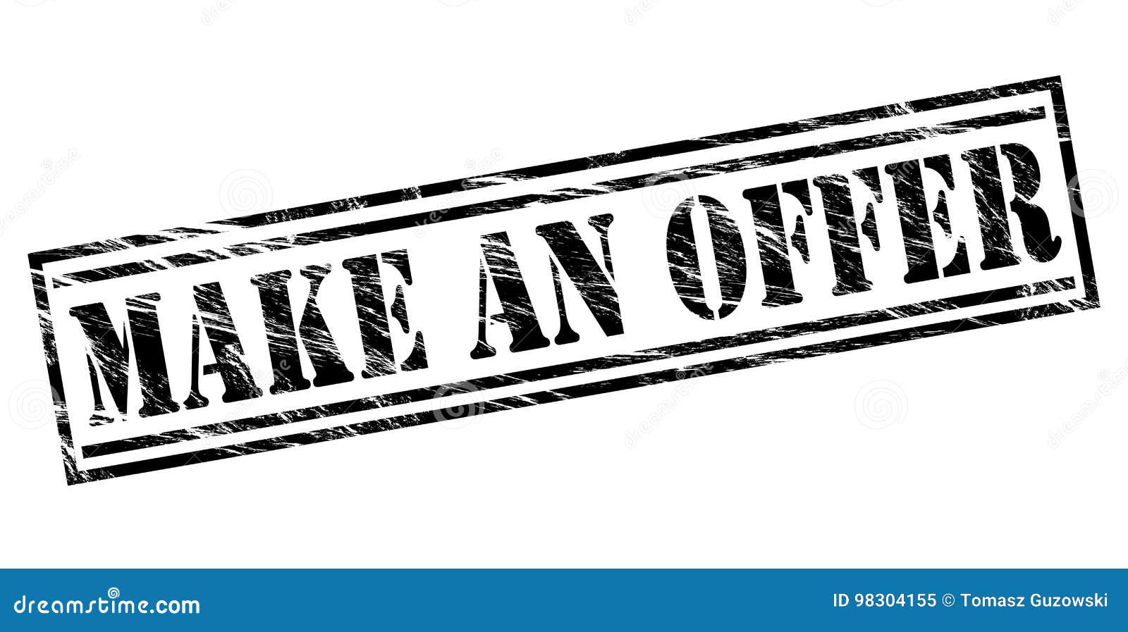 Make an offer black stamp stock illustration. Illustration of ...