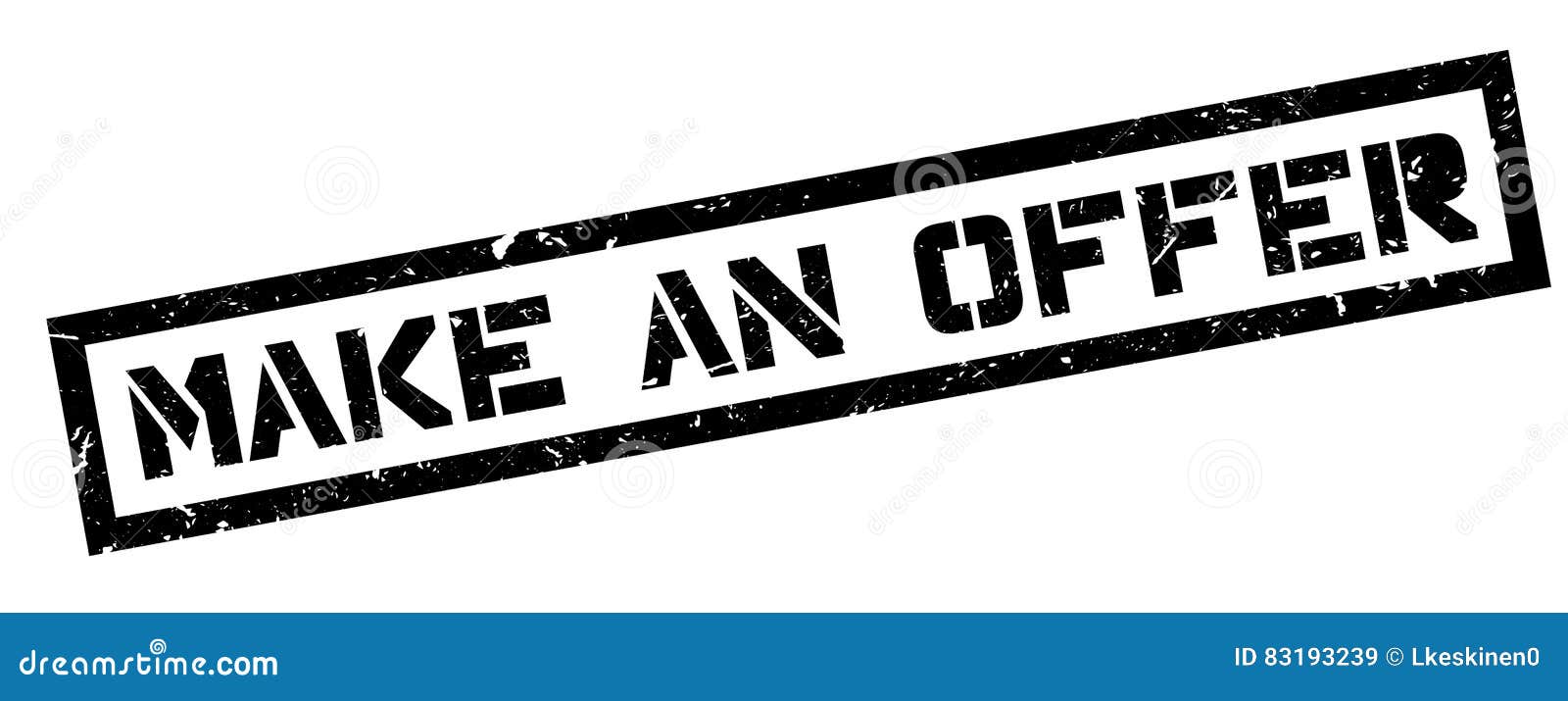 Make an Offer rubber stamp stock illustration. Illustration of hype ...