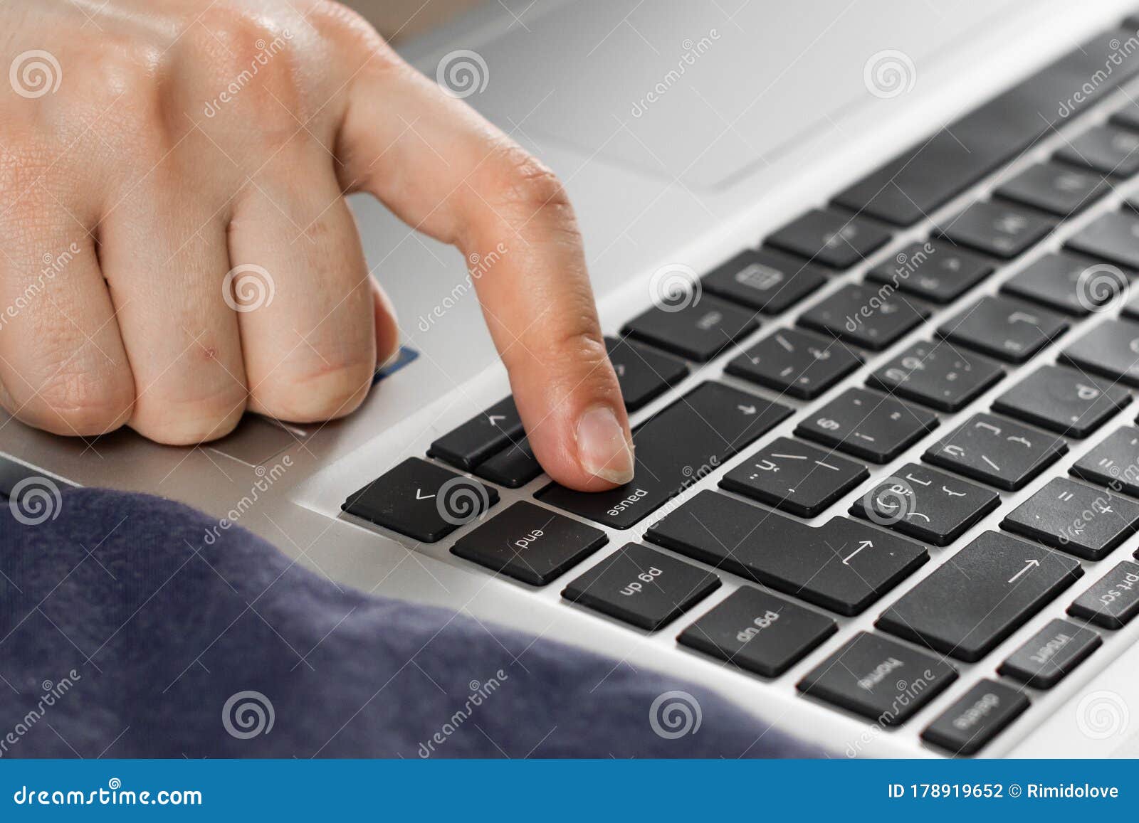 Make a Pause during Quarantine of Coronavirus. Closeup a Finger Pushing ...